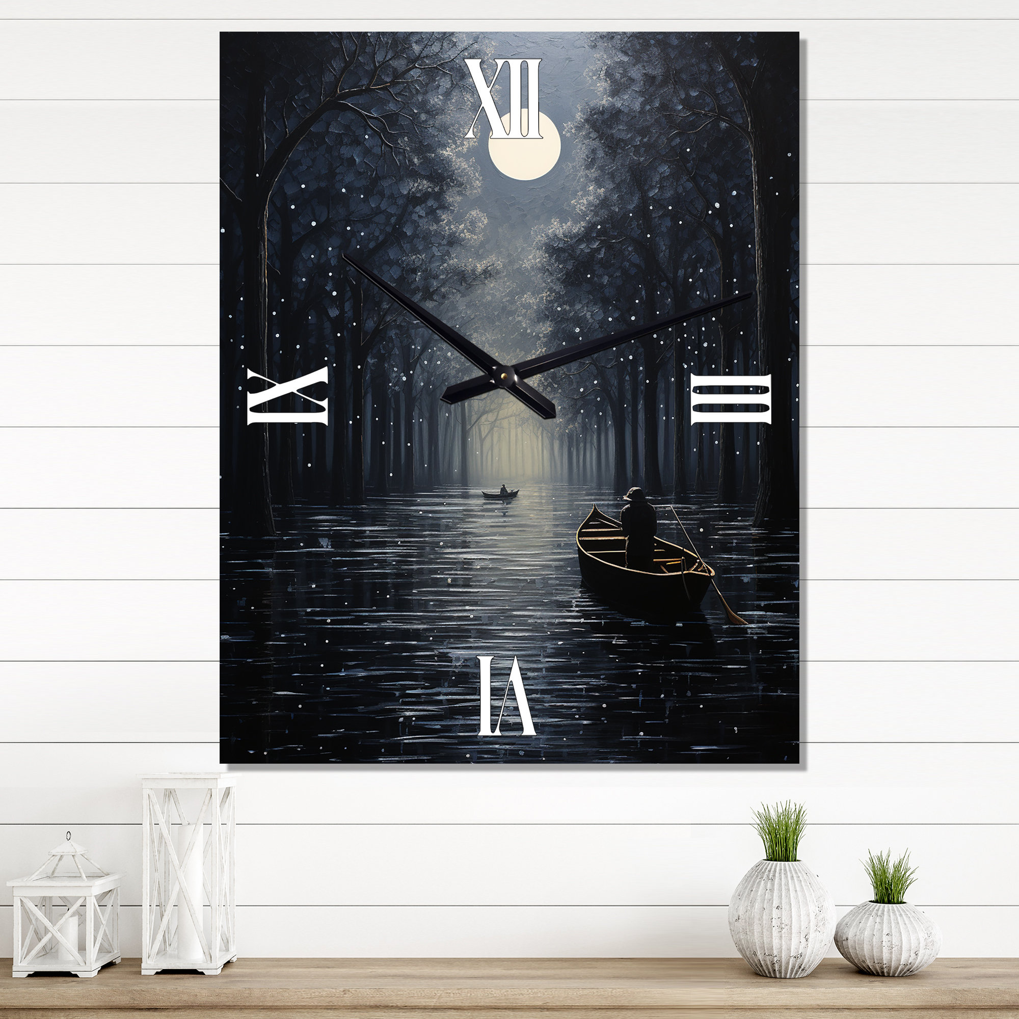 Design Art Canal Navigating The Canal II - Canals Wall Clock Oversized ...
