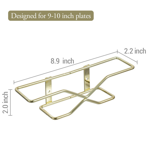 Mercer41 2 Piece Wall Metal Plate Holder Floating Shelves | Wayfair