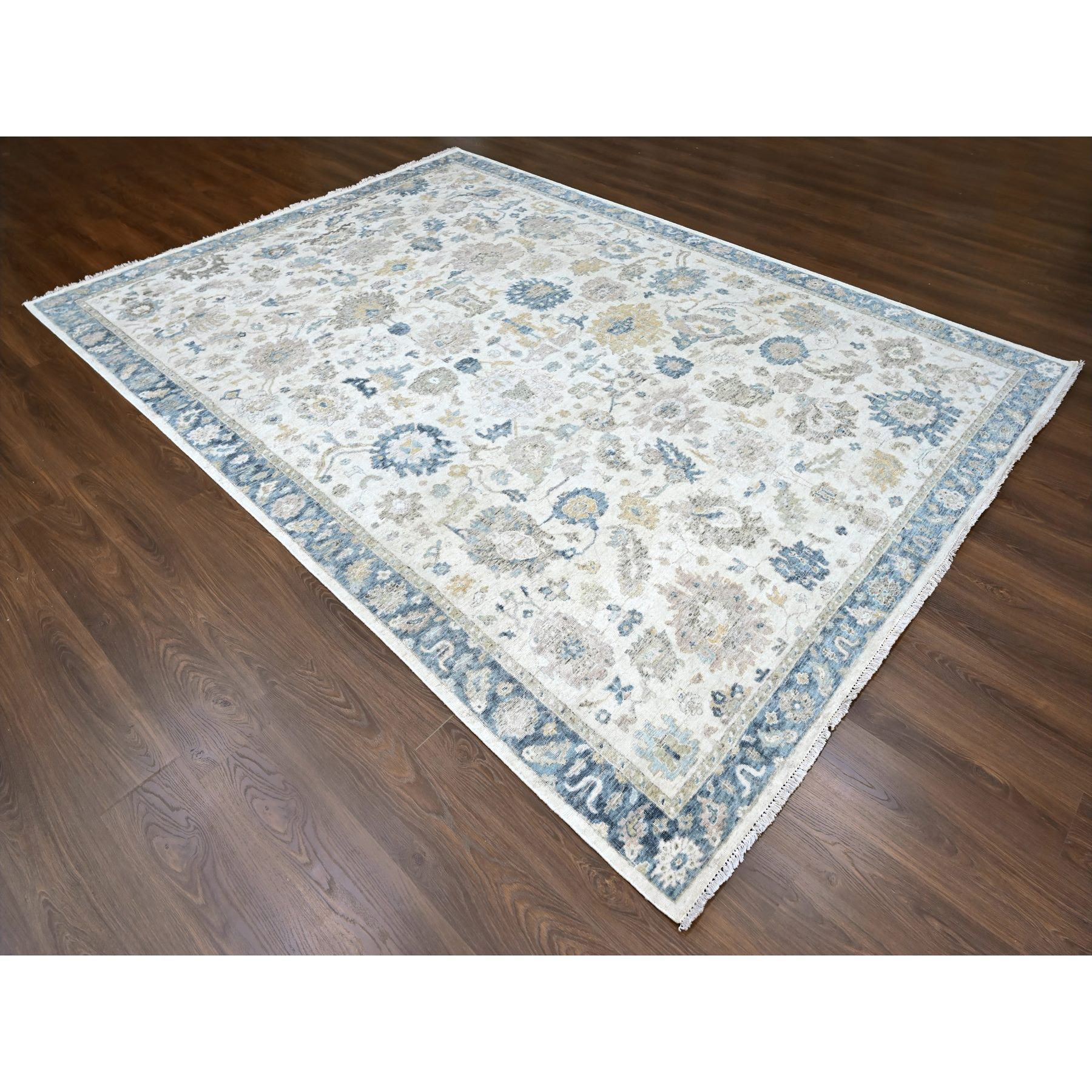 Wildon Home® 9'x12'1" Lace White, Antiqued Persian with Ziegler Mahal ...