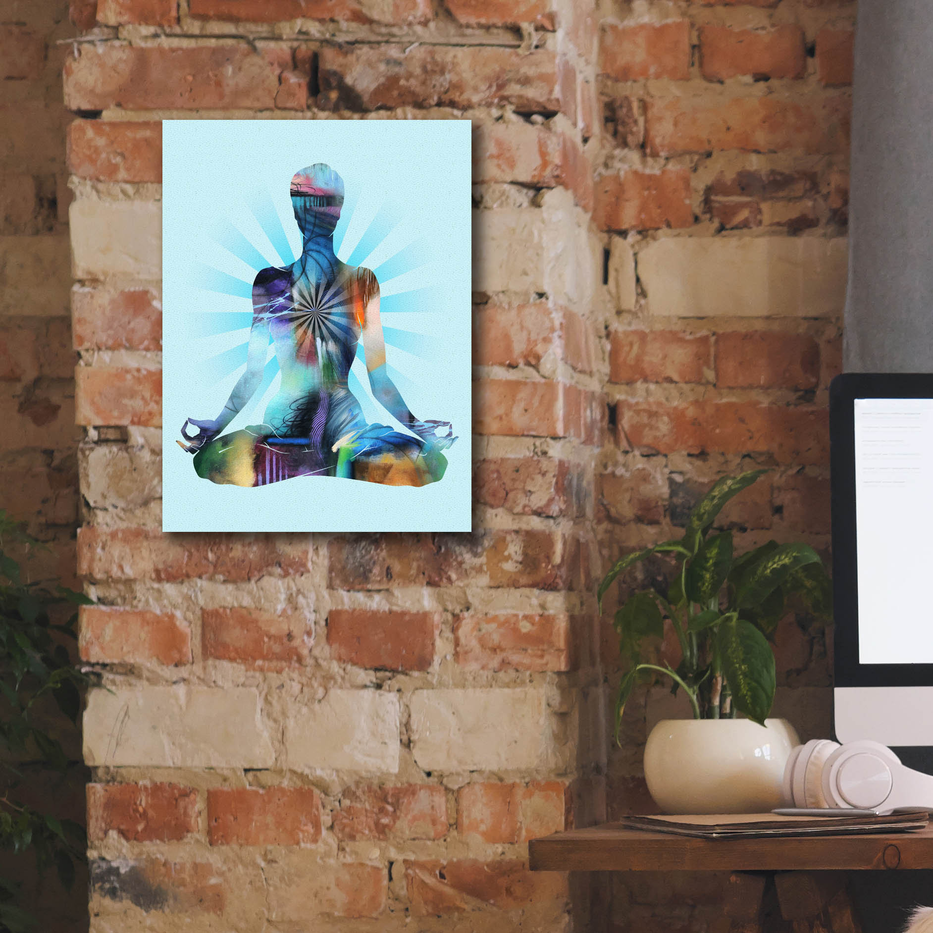 Winston Porter 'Lotus Pose Moon' by Tim Parker Canvas Wall Art | Wayfair