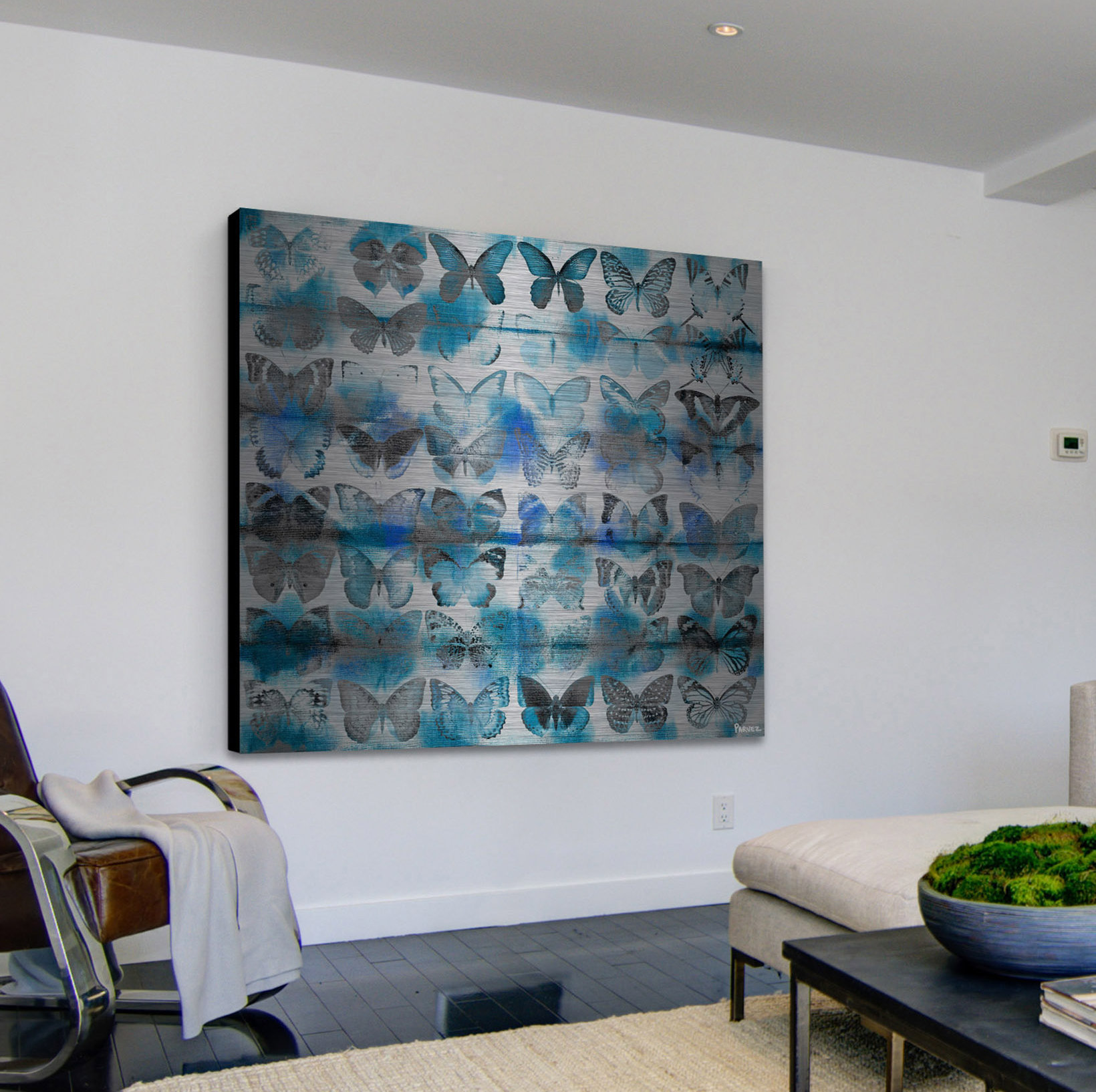 Parvez Taj Powder Blue Wings by Parvez Taj - Unframed Print on Metal ...