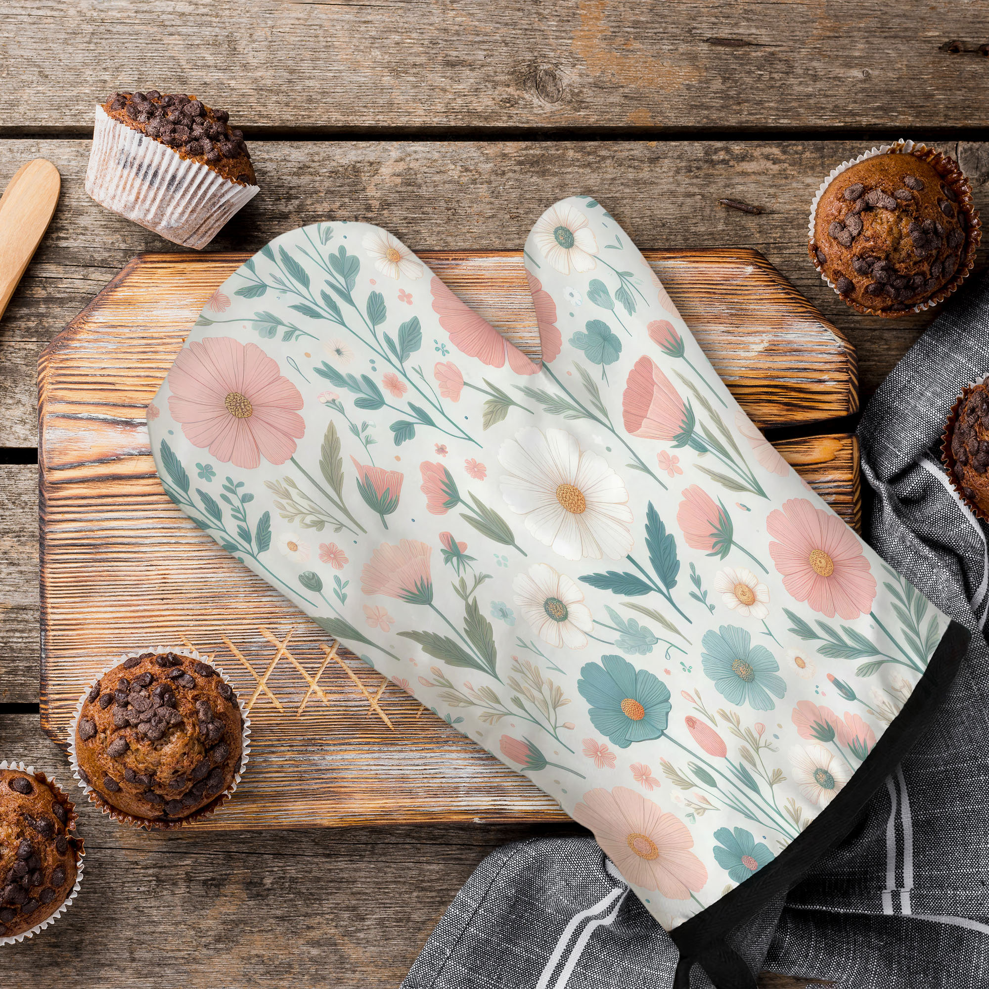 MentionedYou Petal Patch Oven Mitt Cotton Twill | Wayfair