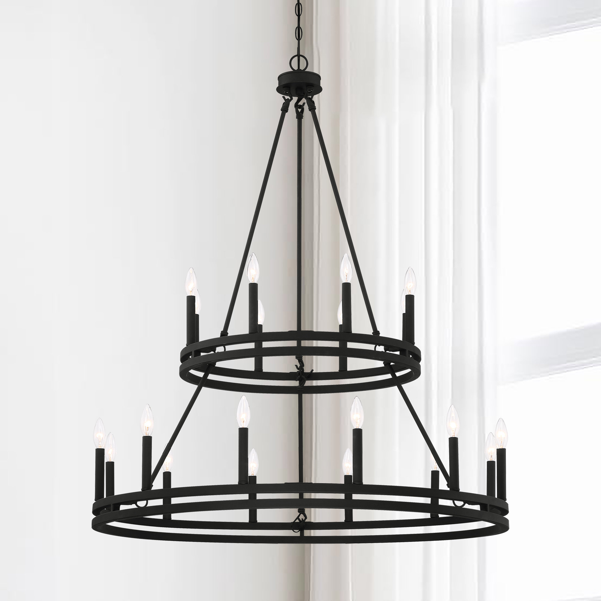 Birch Lane™ Adriana 20 - Light Living Room Steel Dimmable Candle Style ...