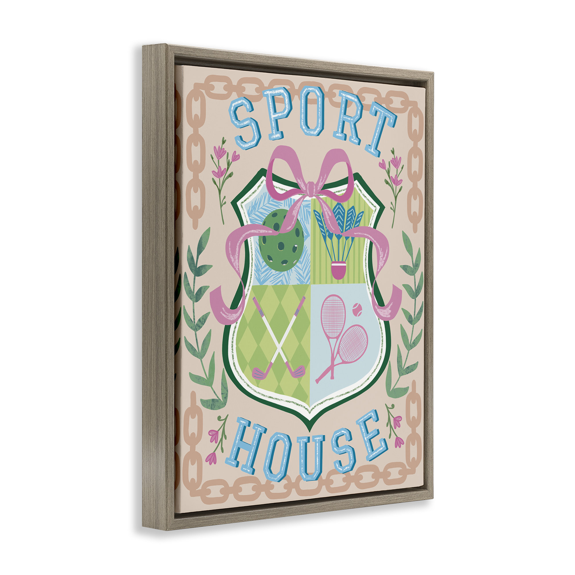 Trinx Preppy Coast Emblem Canvas Wall Art by Jo Reid | Wayfair