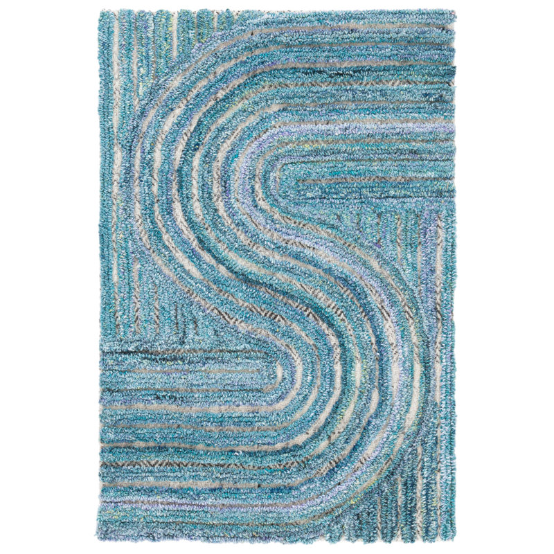 George Oliver Stalvey Hand Tufted Performance Abstract Rug & Reviews ...