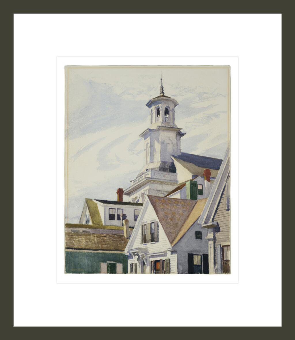 1000Museums Methodist Church Tower by Edward Hopper -Framed Giclee ...