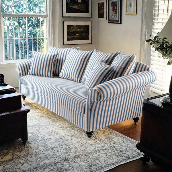 Axis Living Vintage Striped Fabric Sofa | Wayfair