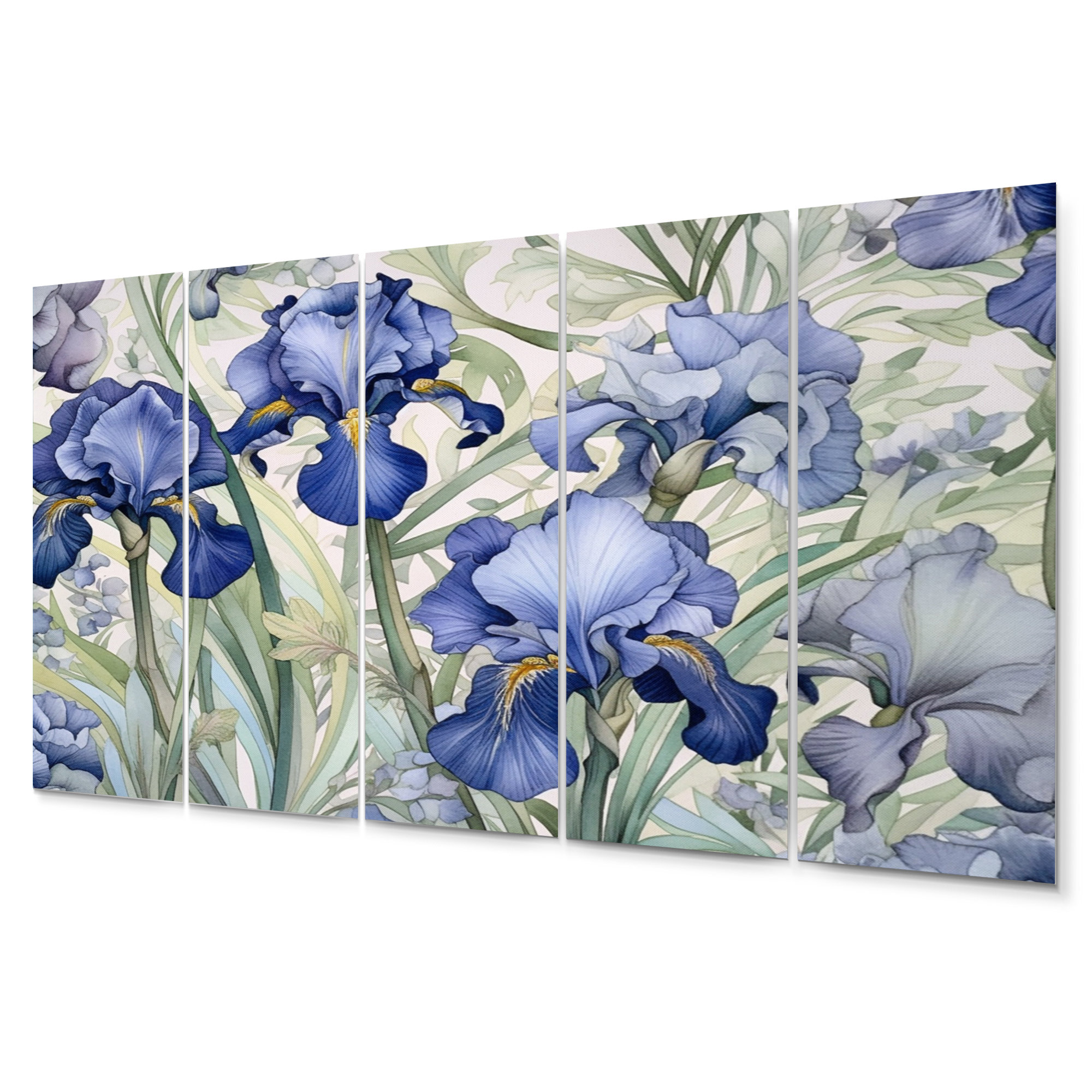Red Barrel Studio Purple Green Iris Impressions Flower IV - Irises ...