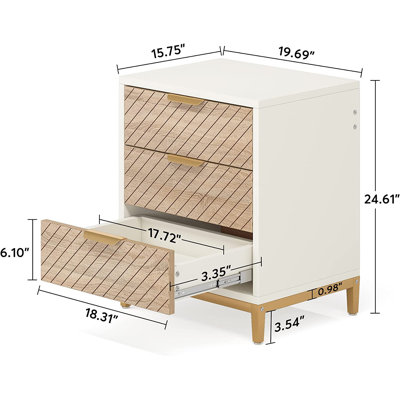 Mercer41 Ladrick Manufactured Wood Nightstand & Reviews | Wayfair