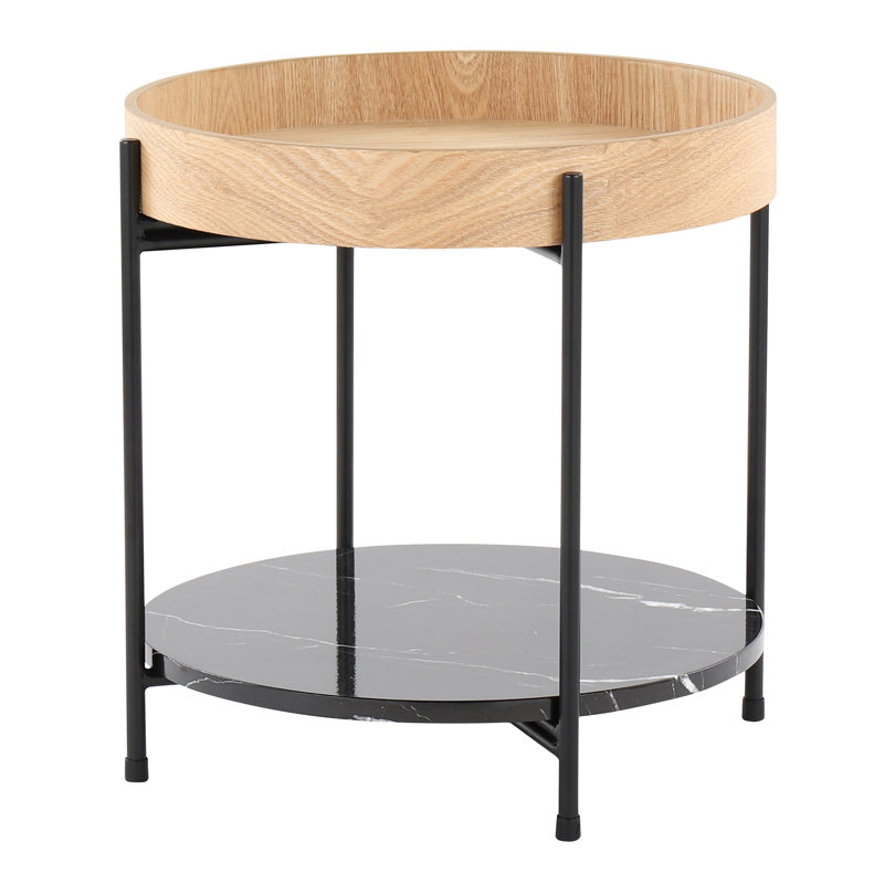 17 Stories Tray Top End Table with Storage | Wayfair
