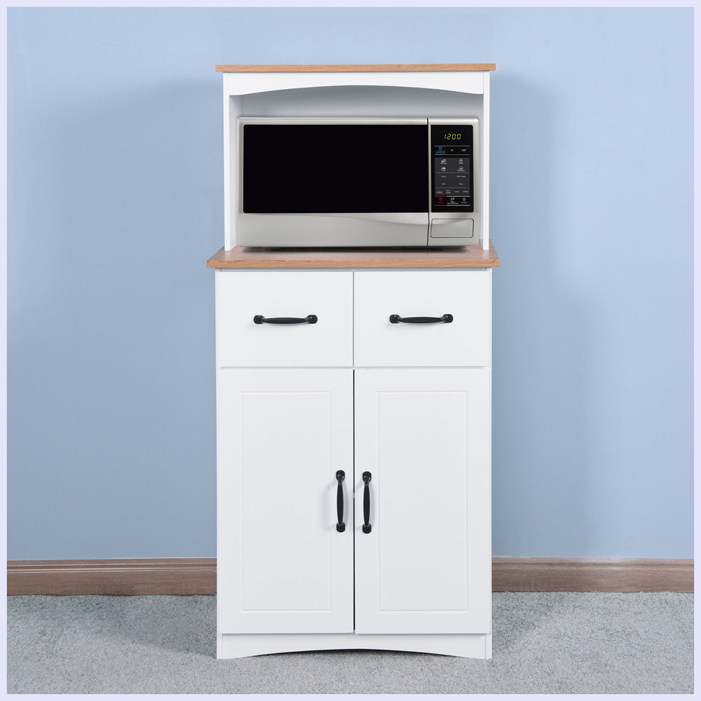 Gracie Oaks Modern Storage Microwave Cabinet with Storage Drawer | Wayfair