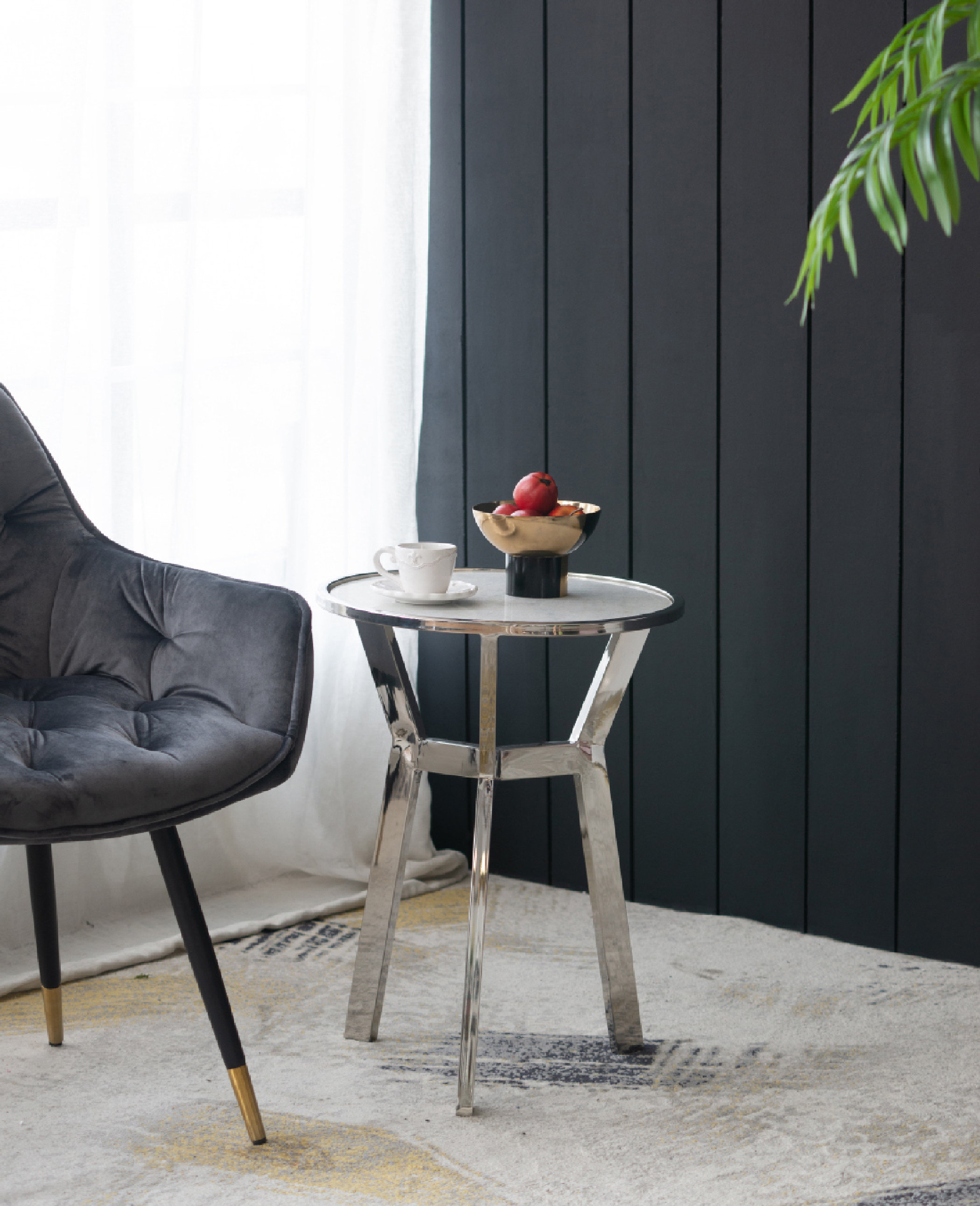 Wrought Studio Catelin Marble 3 Legs End Table - Wayfair Canada