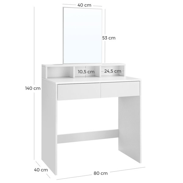 Zipcode Design Dondale 80 cm Dressing Table with Mirror & Reviews ...