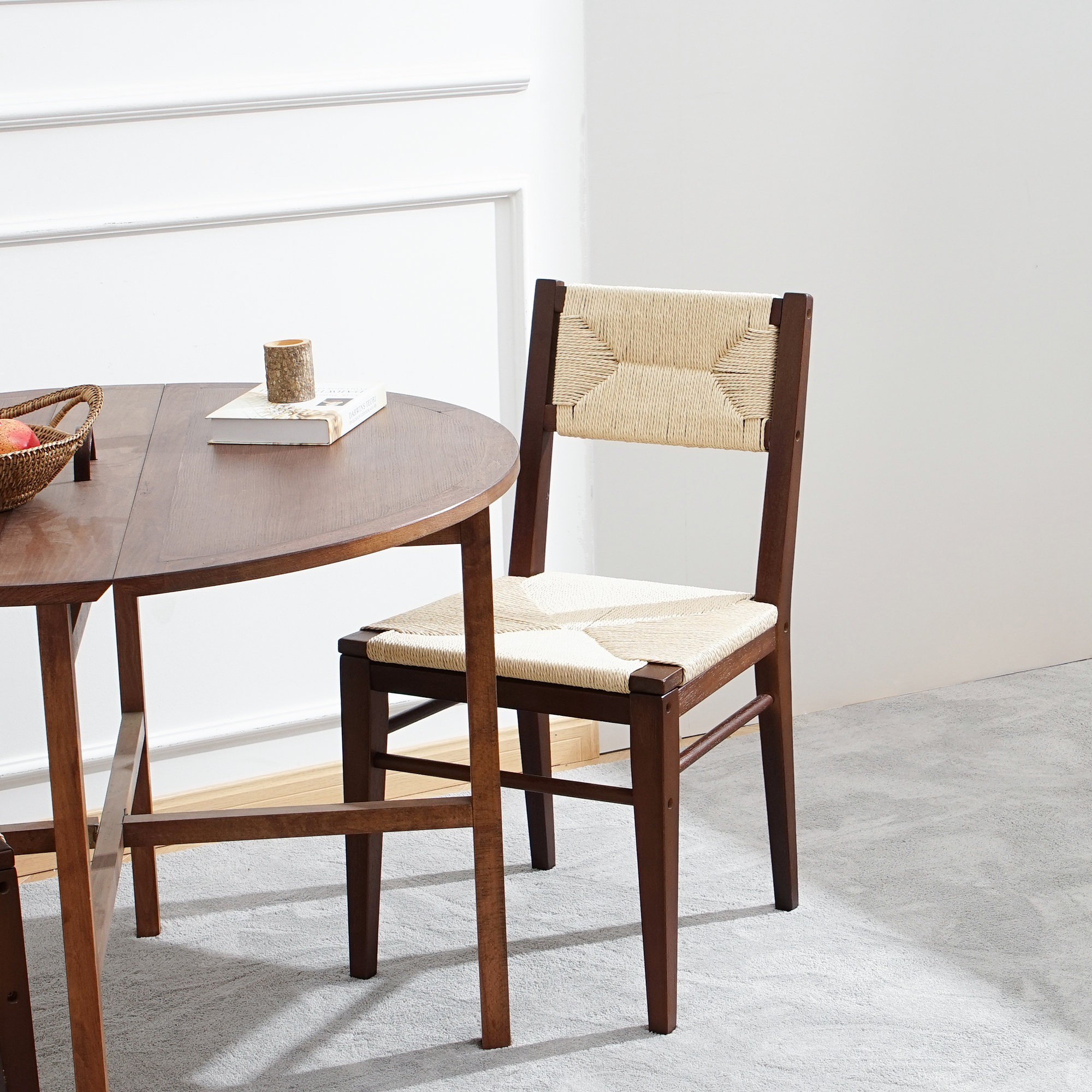 Union Rustic Kista Solid Wood Low Back Stacking Side Chair Dining Chair ...