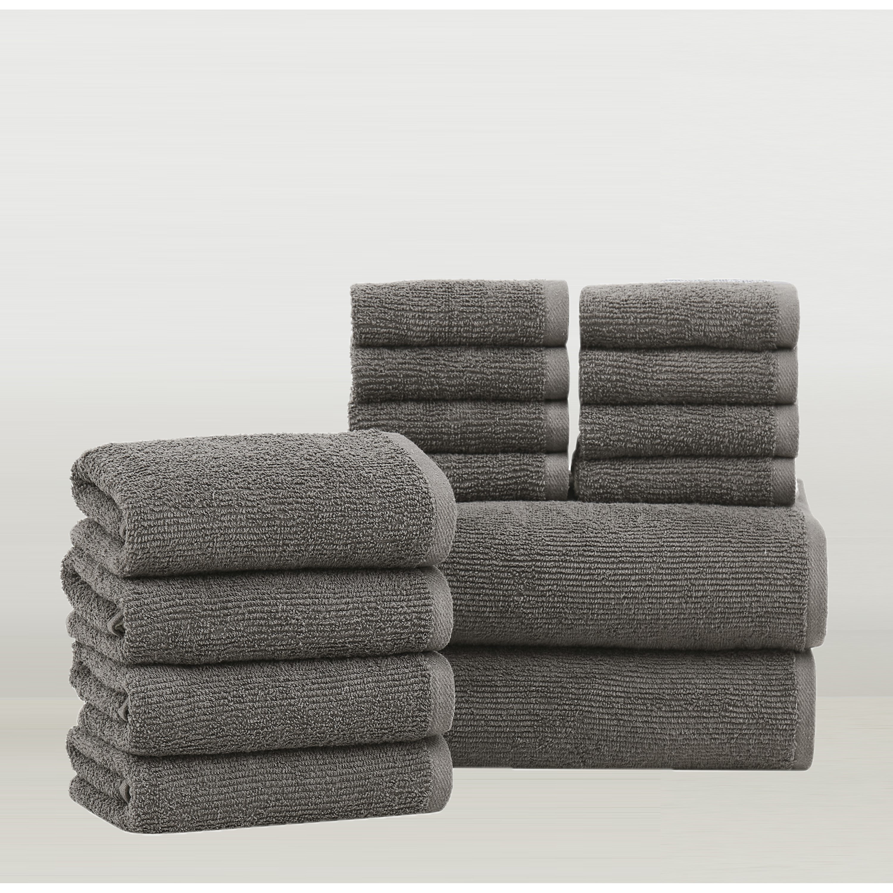Latitude Run® Everyday Ribbed 14 Piece Towel Set & Reviews | Wayfair