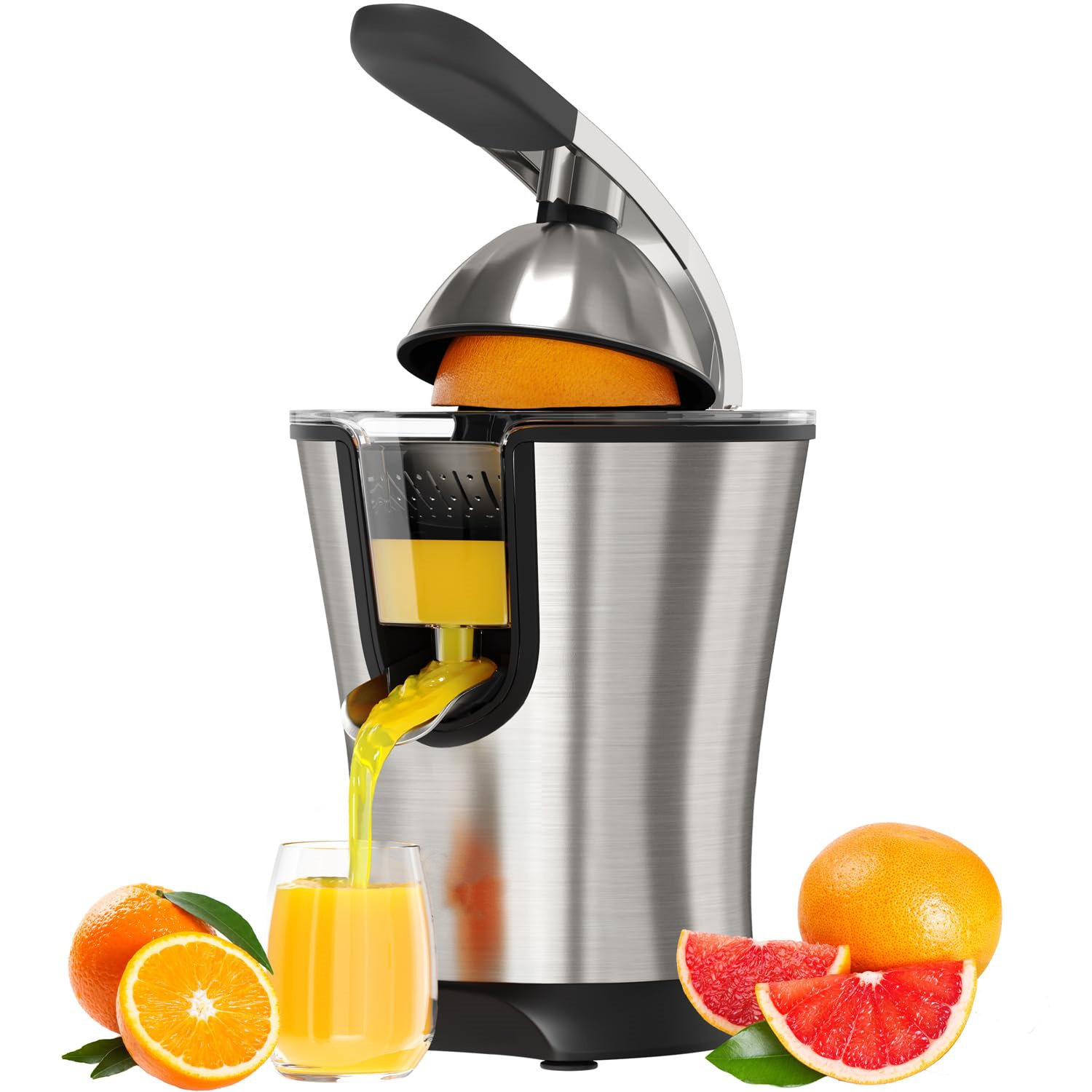 MODERN WALLS LLC Premium Electric Orange Juicer | Stainless Steel ...