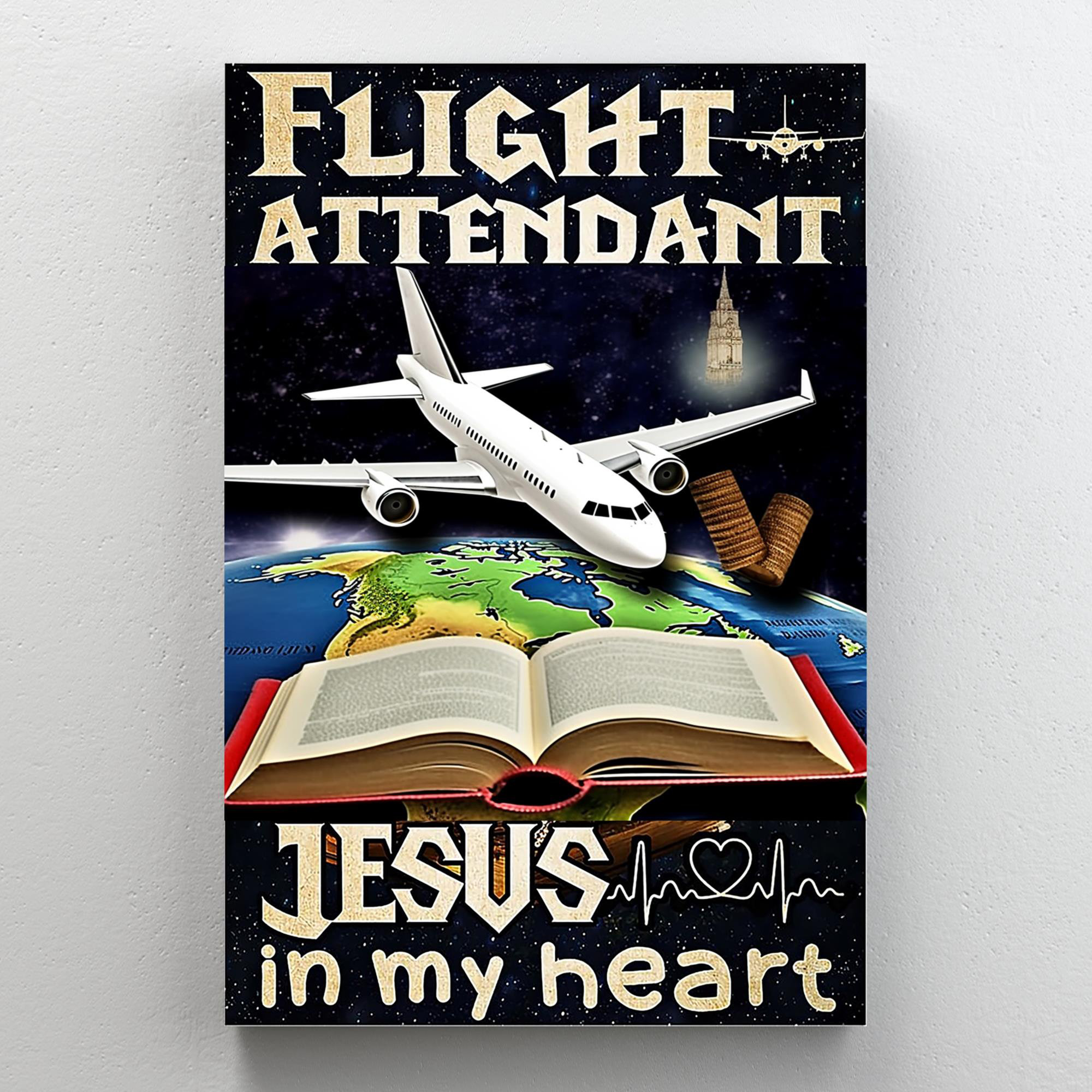 Trinx Krystalmarie Flight Attendan Jesus In My Heart On Canvas Graphic ...