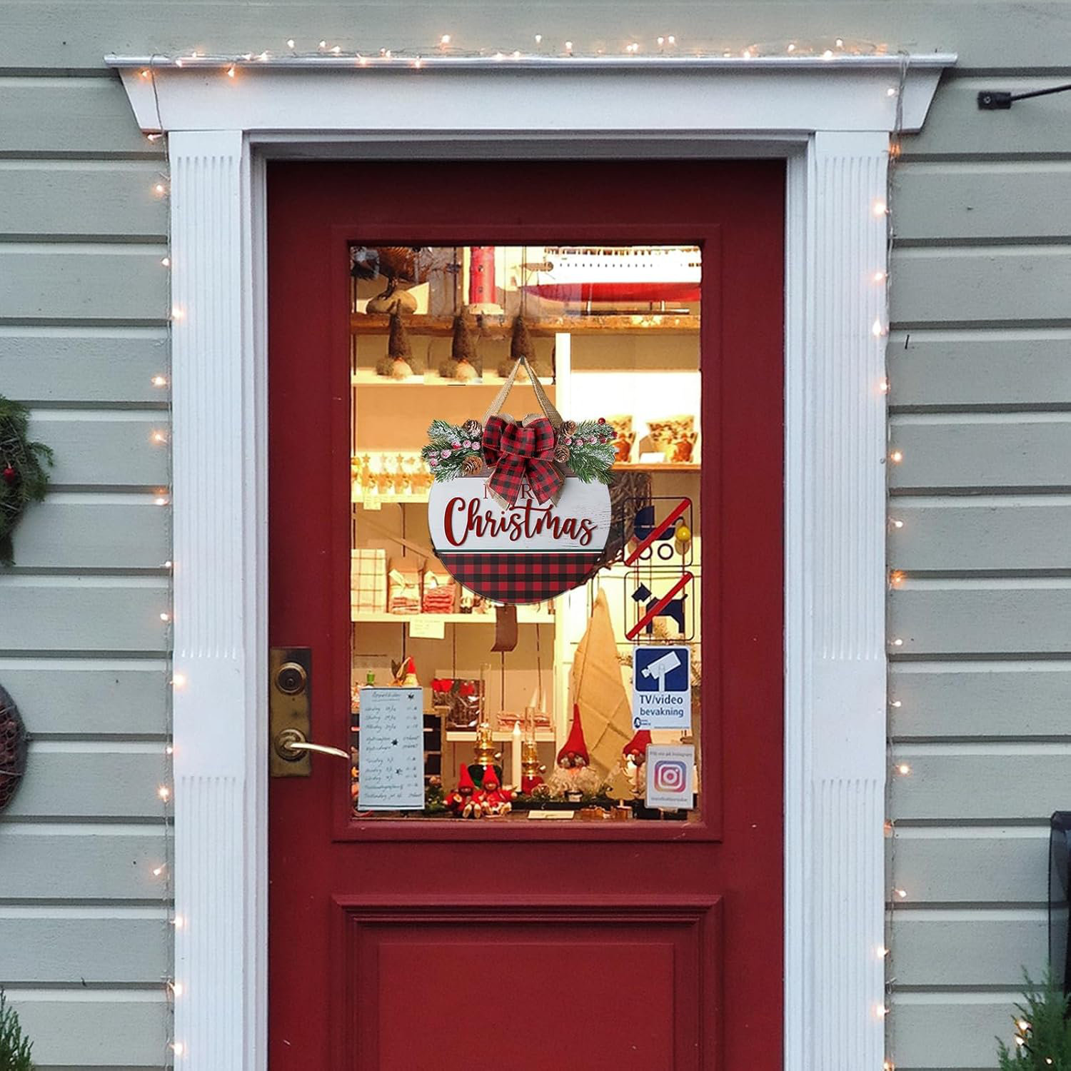 Alcott Hill® Christmas Sign for Front Door Wall Decor -Merry Christmas ...