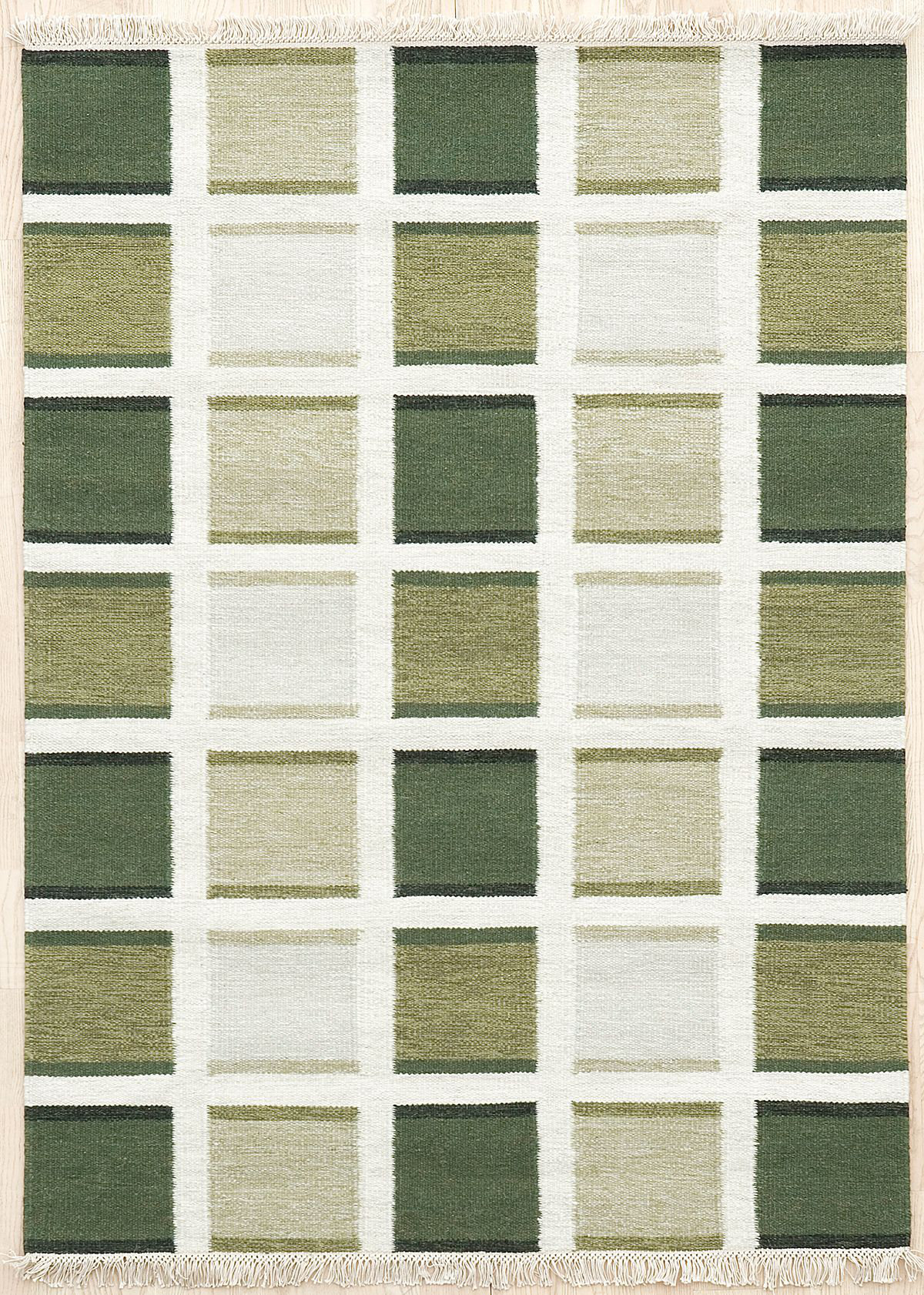 Union Rustic Jarod Geometric Hand Woven Flatweave Green Area Rug ...