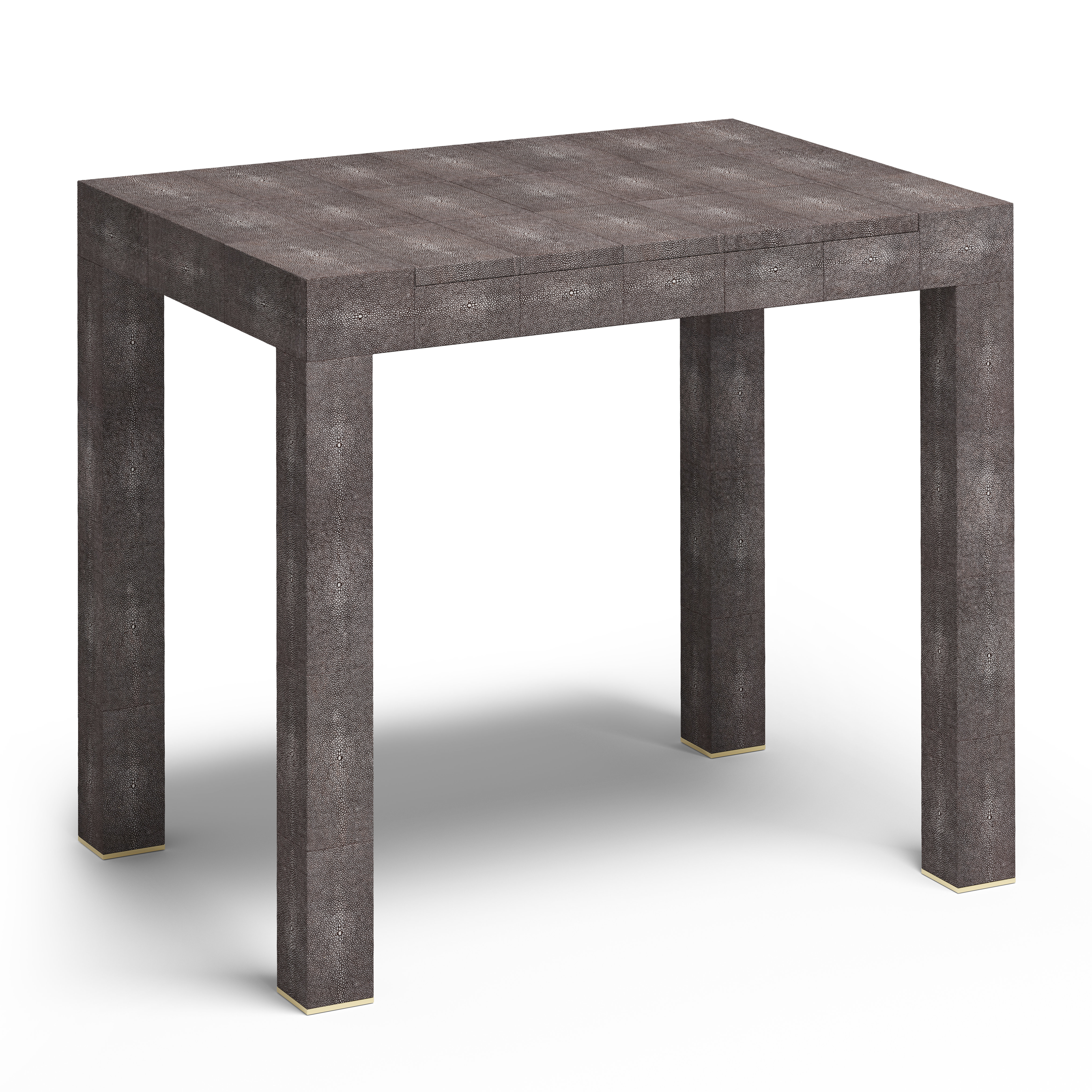 AERIN Shagreen Game Table with Dice, Chocolate - Wayfair Canada