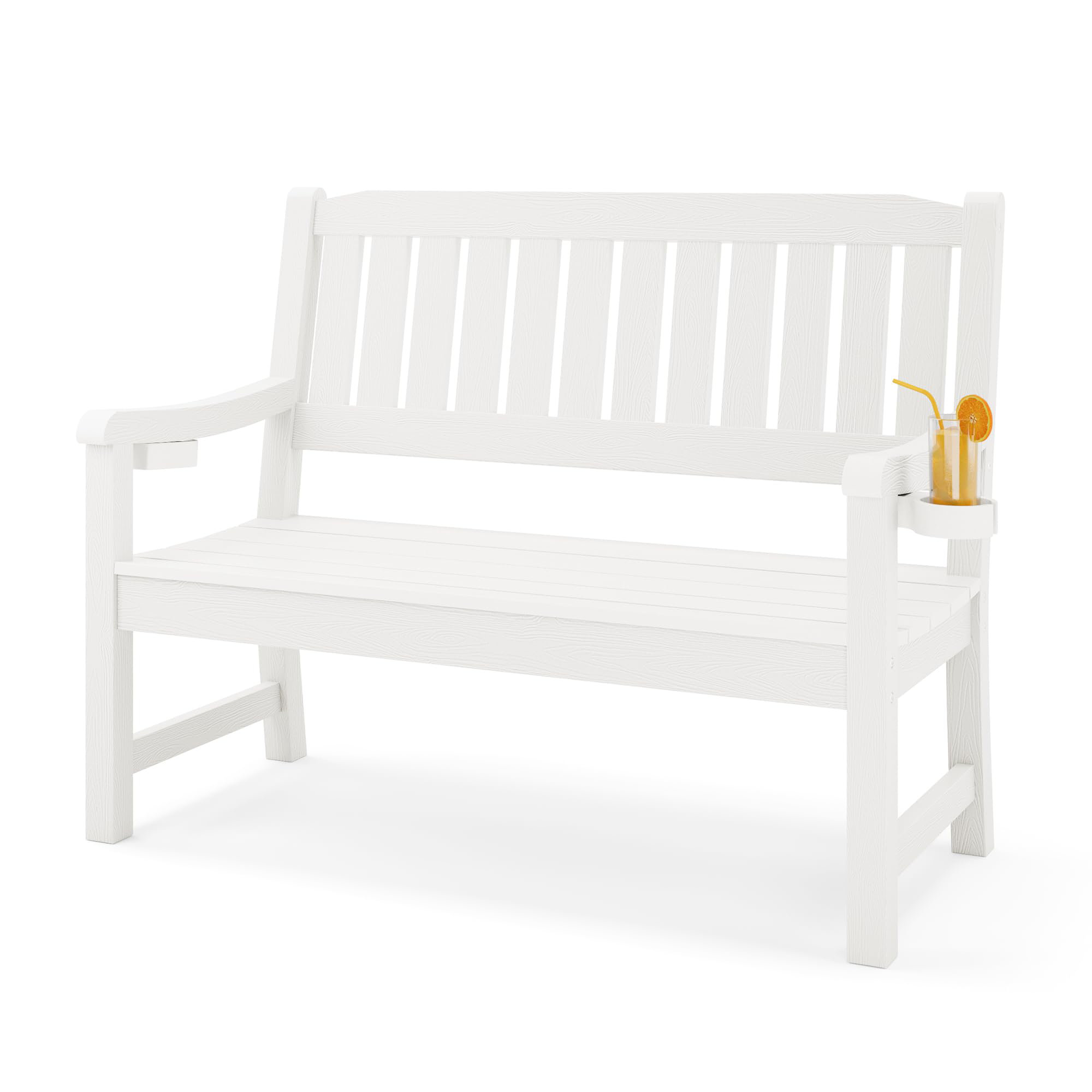 Rosecliff Heights 2-Person HDPS Garden Bench, Outdoor Benches ...
