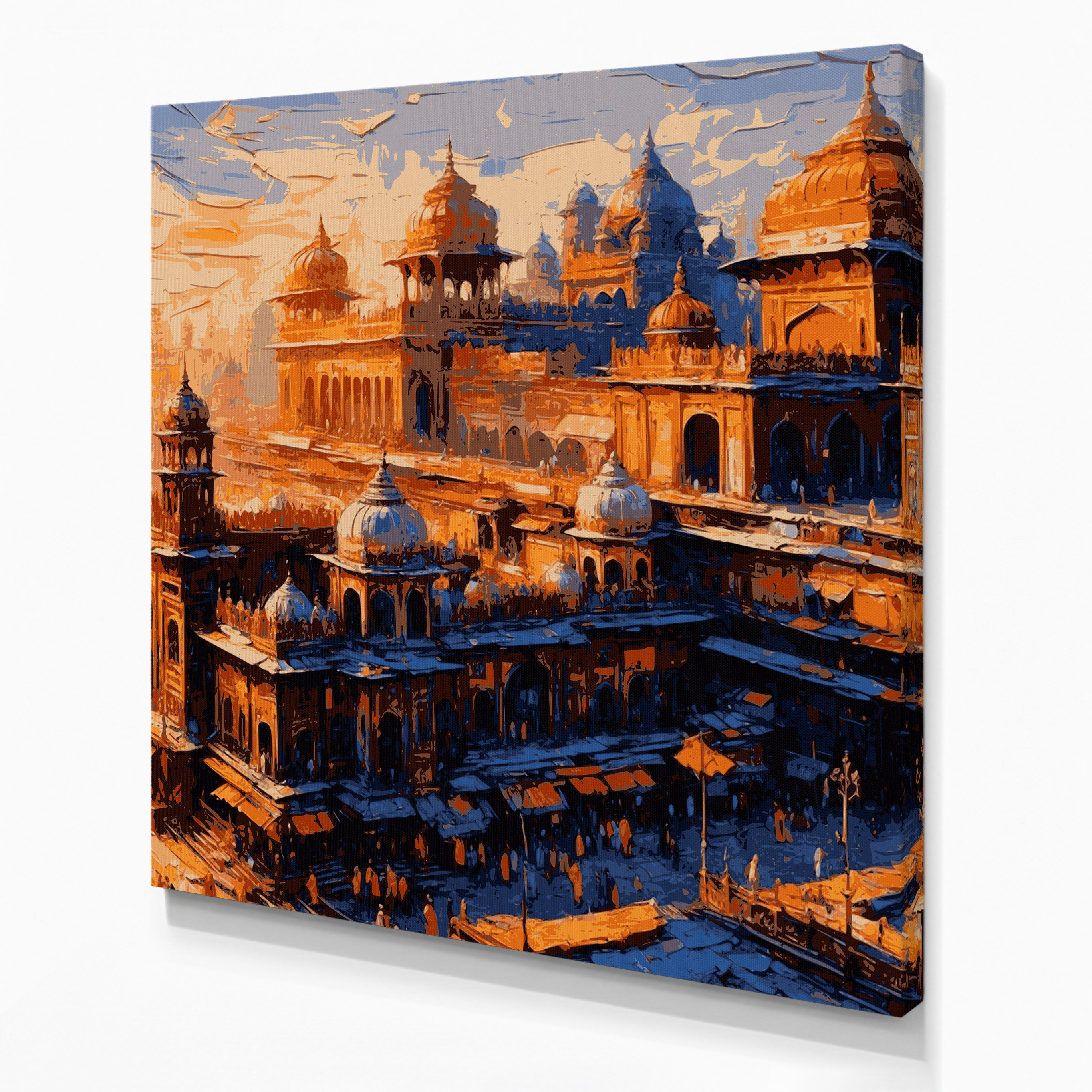 Astoria Grand Cities Delhi India Purple Canvas Wall Art | Wayfair