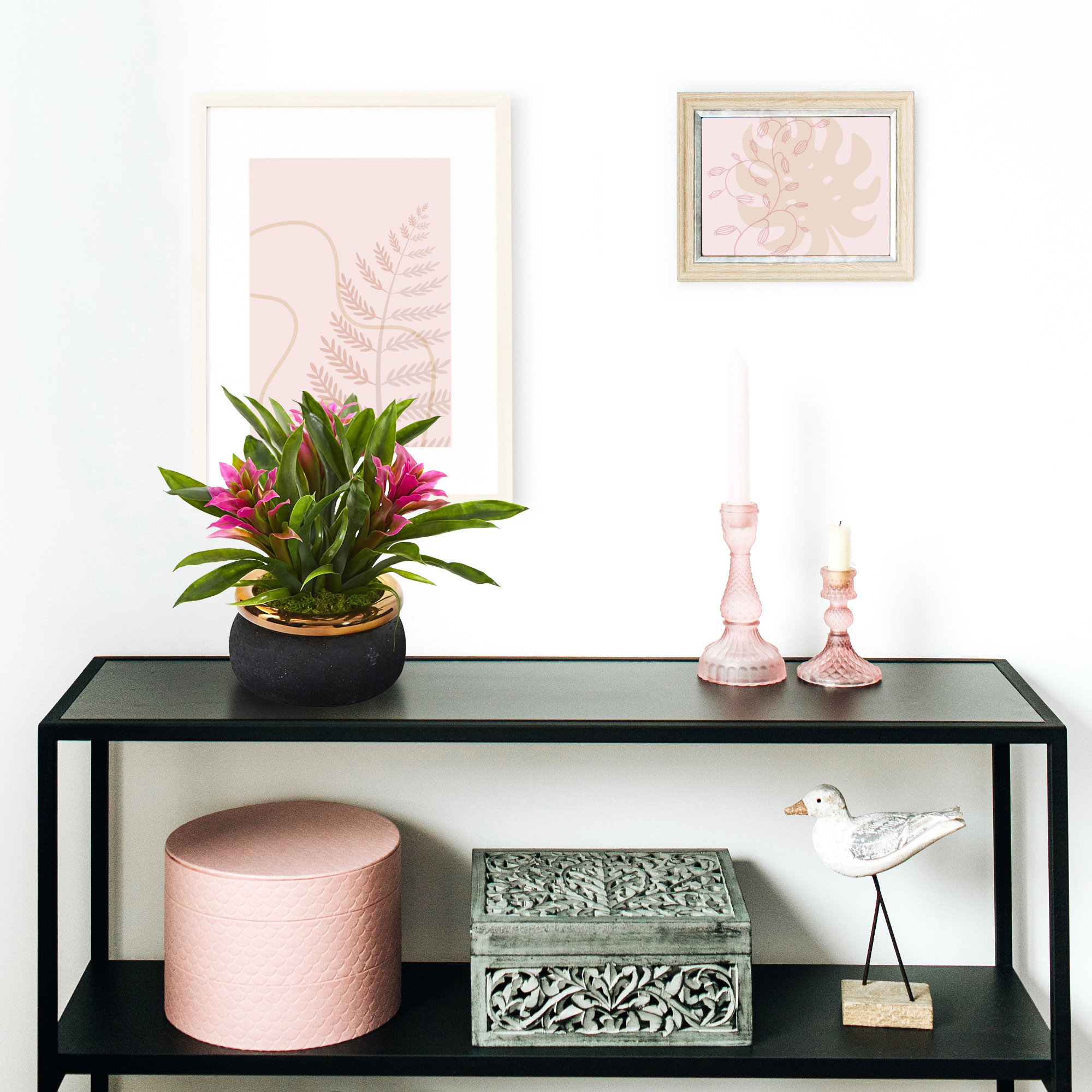 Bay Isle Home™ 7" Bromeliad Artificial Flowering Plant in Planter ...