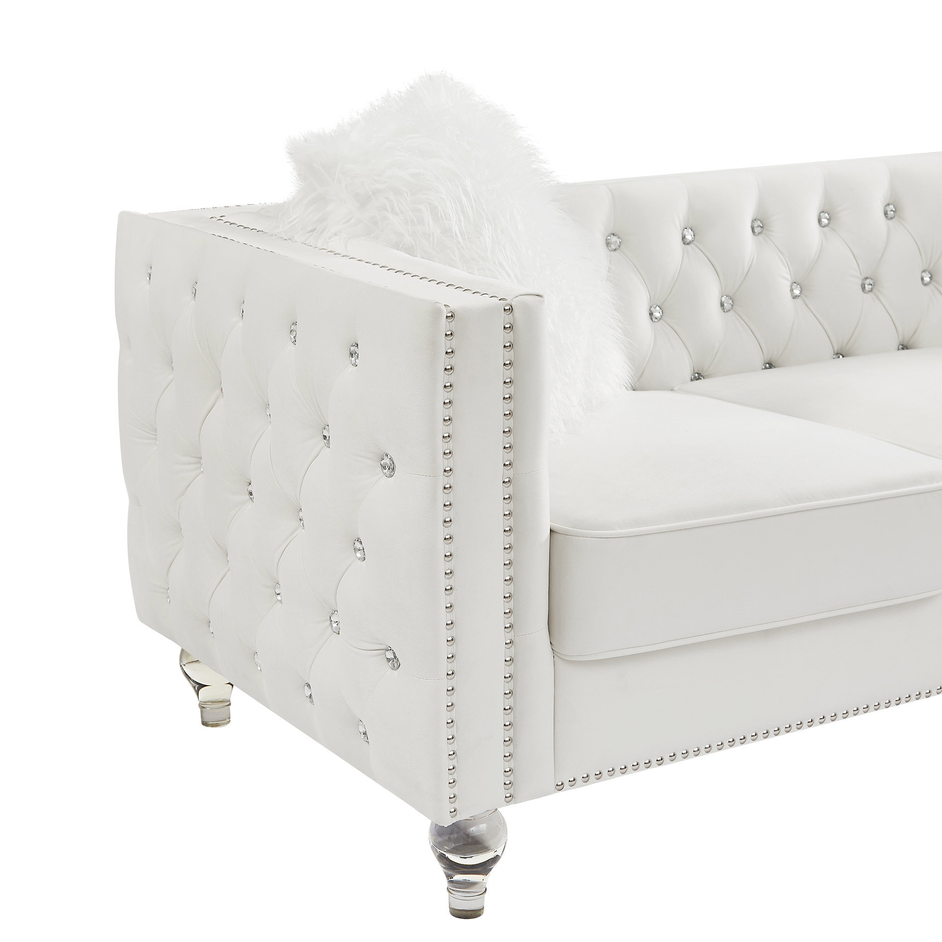 House of Hampton® 2066 Three Persons In Beige Velvet - Inspired With ...