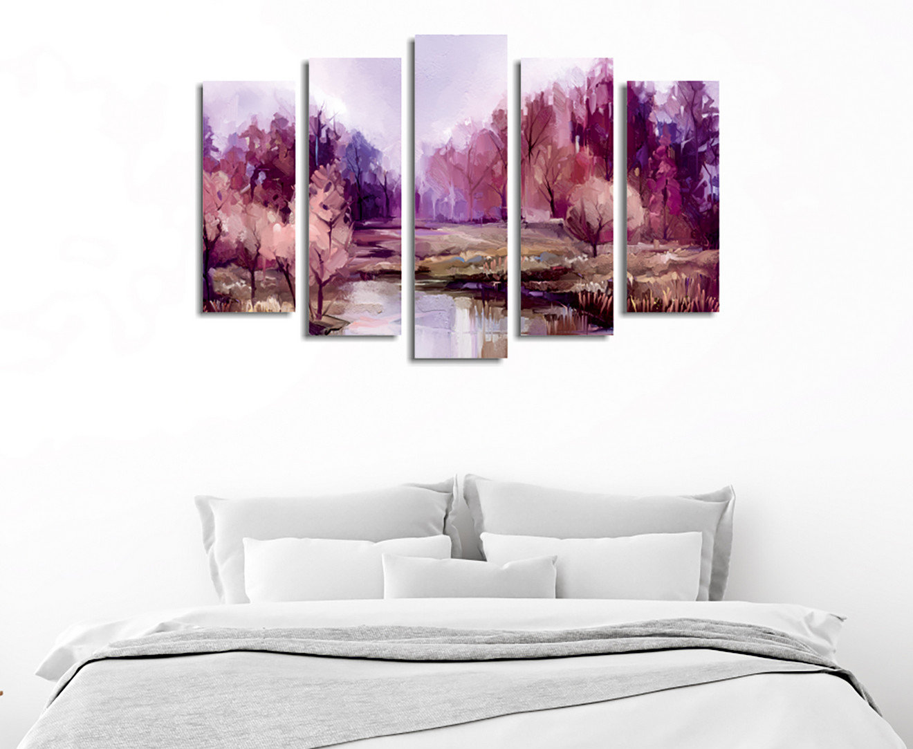 East Urban Home 5 Piece Unframed Painting Set on Canvas | Wayfair