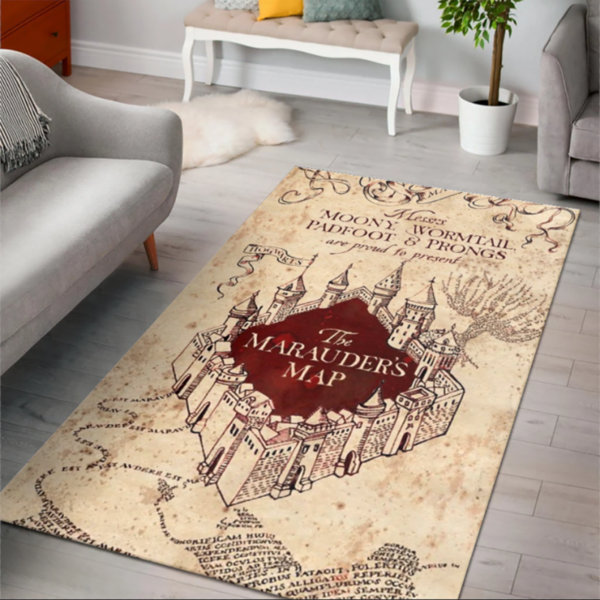 TeexCorp Harry Potter Gifts Harry Potter The Marauders Map Area Rug ...