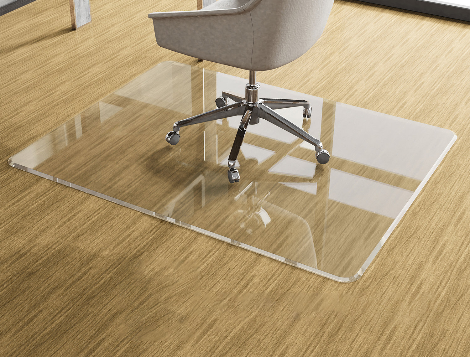 MESAILUP Office Chair Mat ,36" x 48" with Beveled Edge Floor Protection ...