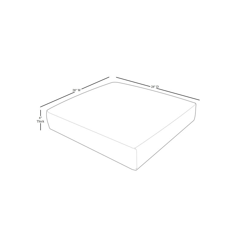 Ebern Designs Cover for Ottoman Cushions 6 Inches Thick | Wayfair