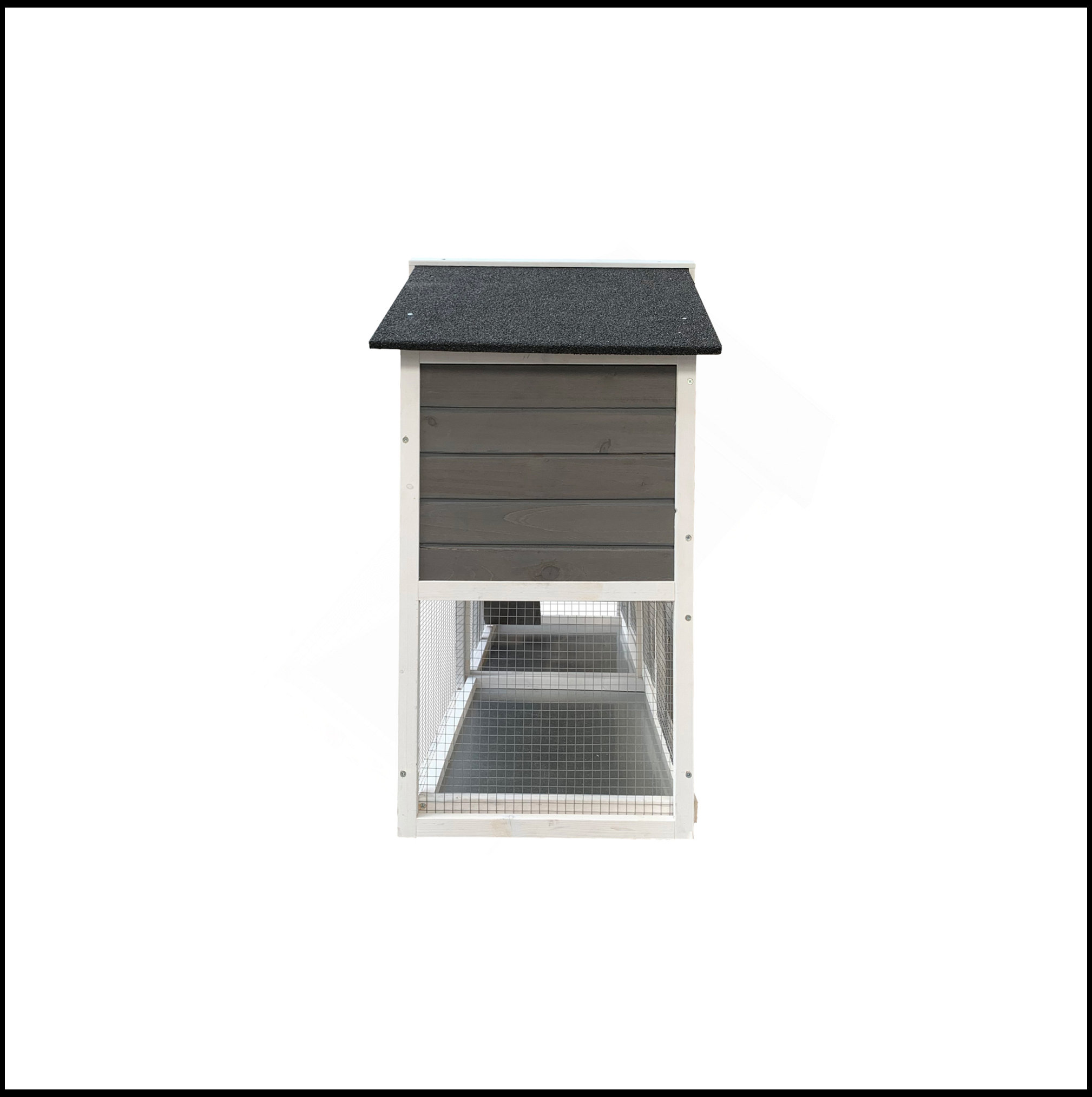 KUNMINGZHUHE Removable Tray Ramp Wooden Outdoor Rabbit Hutch With ...