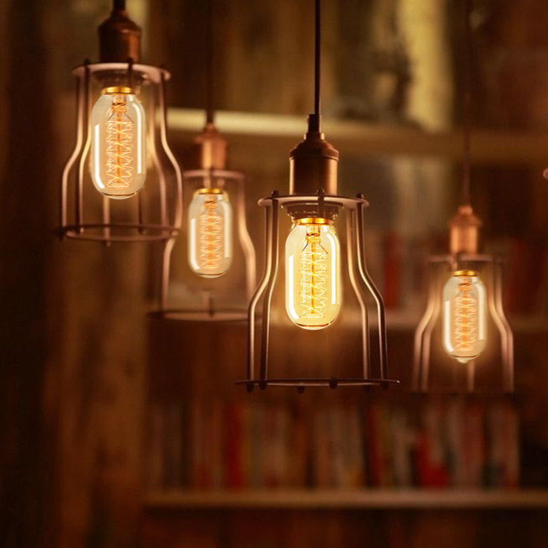 LOHASLED Festive Atmosphere 40 Watt T45 E26 Dimmable Light Bulb Vintage ...