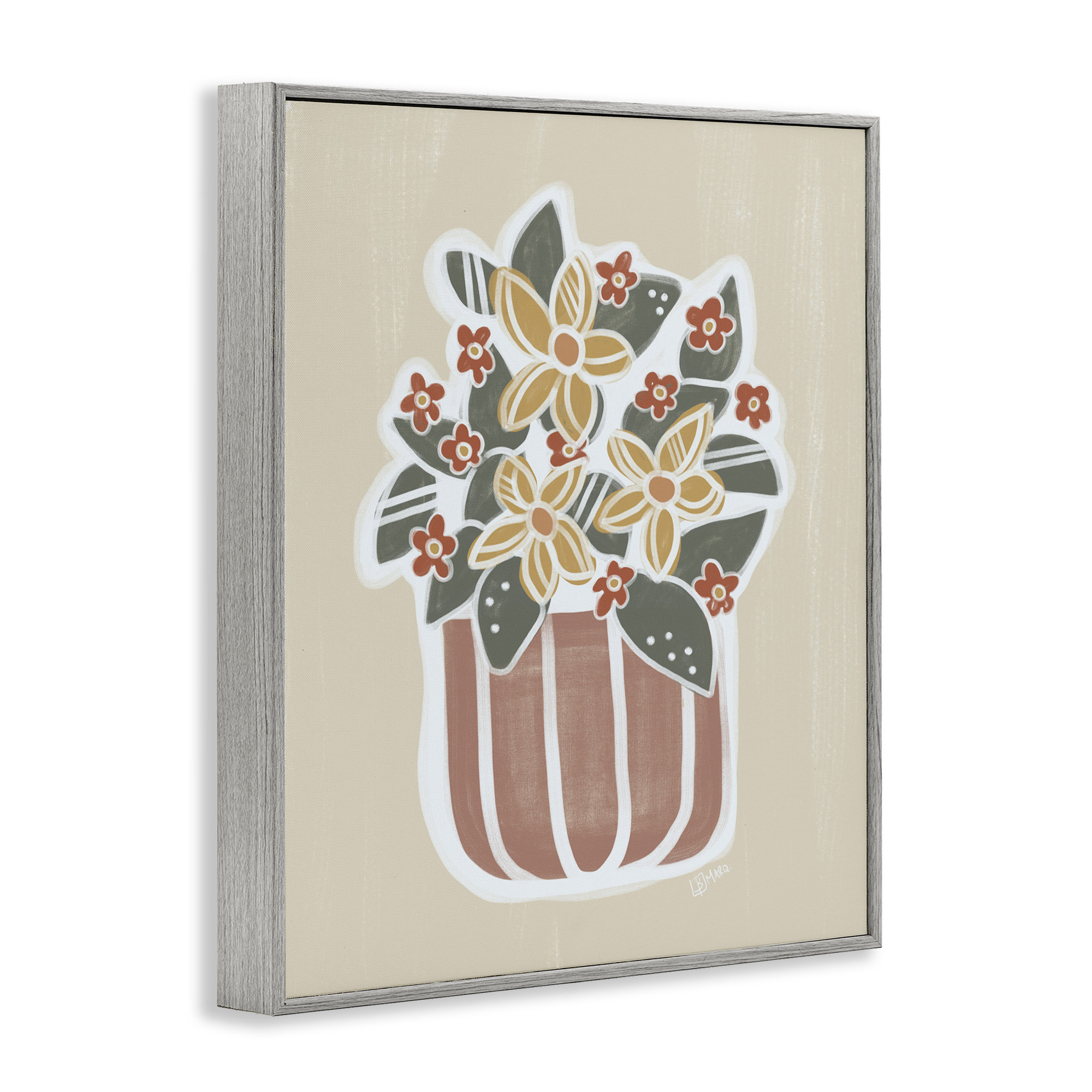 Ophelia & Co. Nick Flower Bouquet Framed Giclee, design by Beki ...