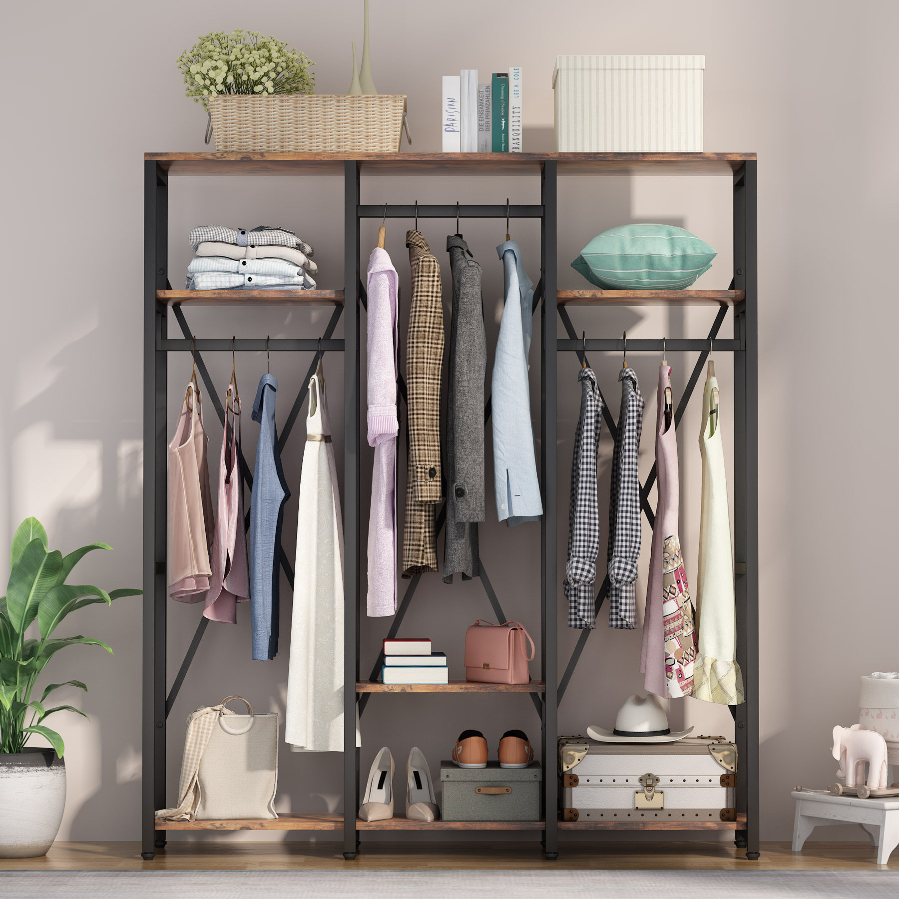 17 Stories 59.05'' Clothing Rack & Reviews | Wayfair