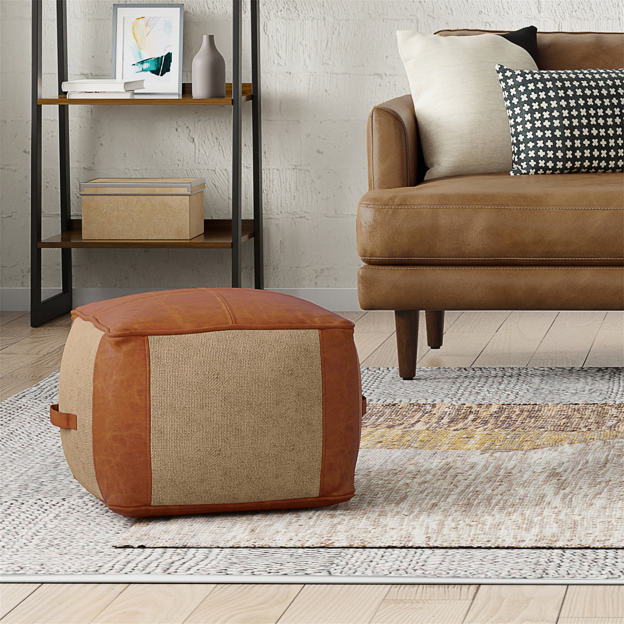 One Allium Way Atkinson - Pouf - Tan - Wayfair Canada