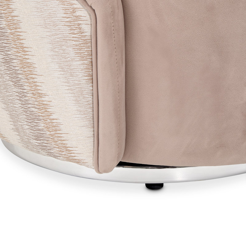 Michael Amini Lucca 33'' Wide Swivel Barrel Chair | Wayfair