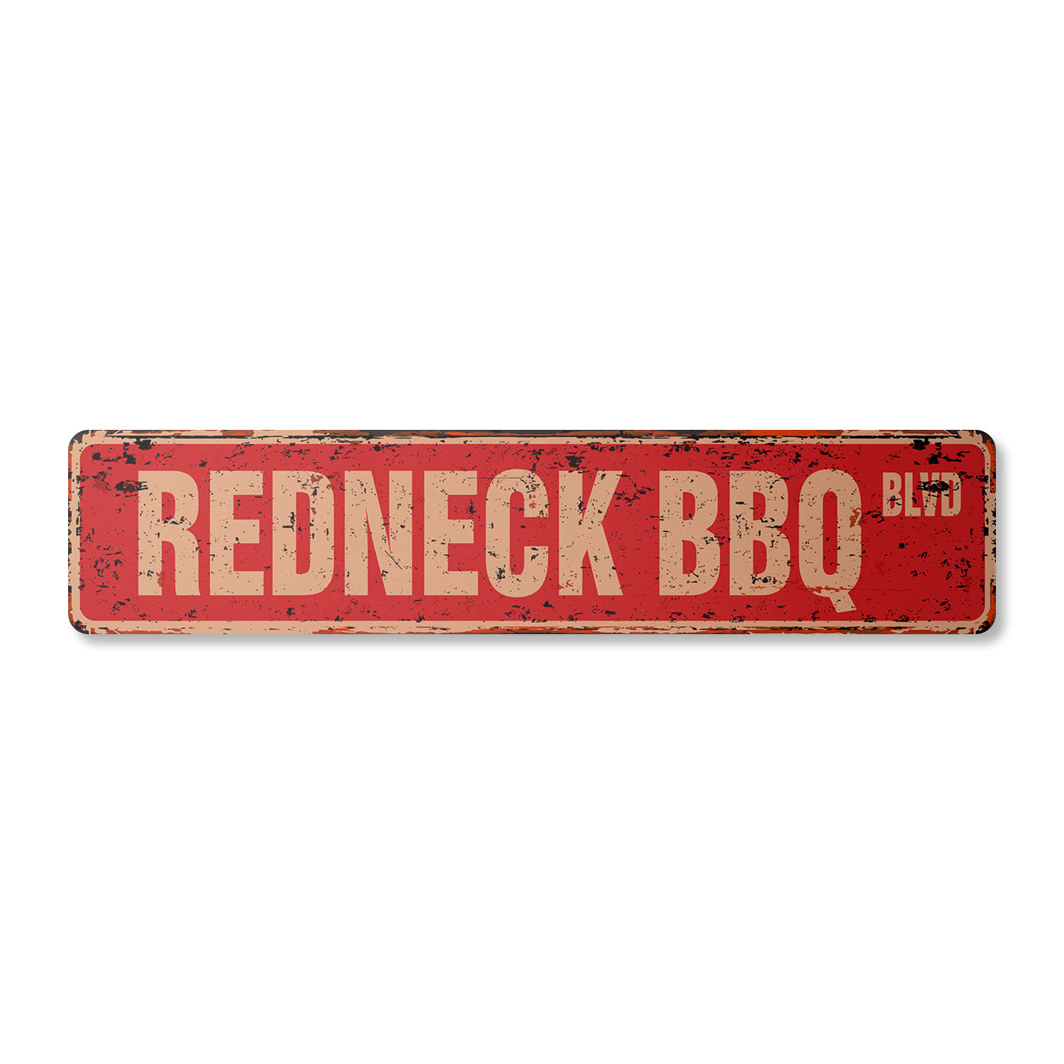 SignMission Redneck Bbq Street Sign Aluminum 4" X 18" | Wayfair
