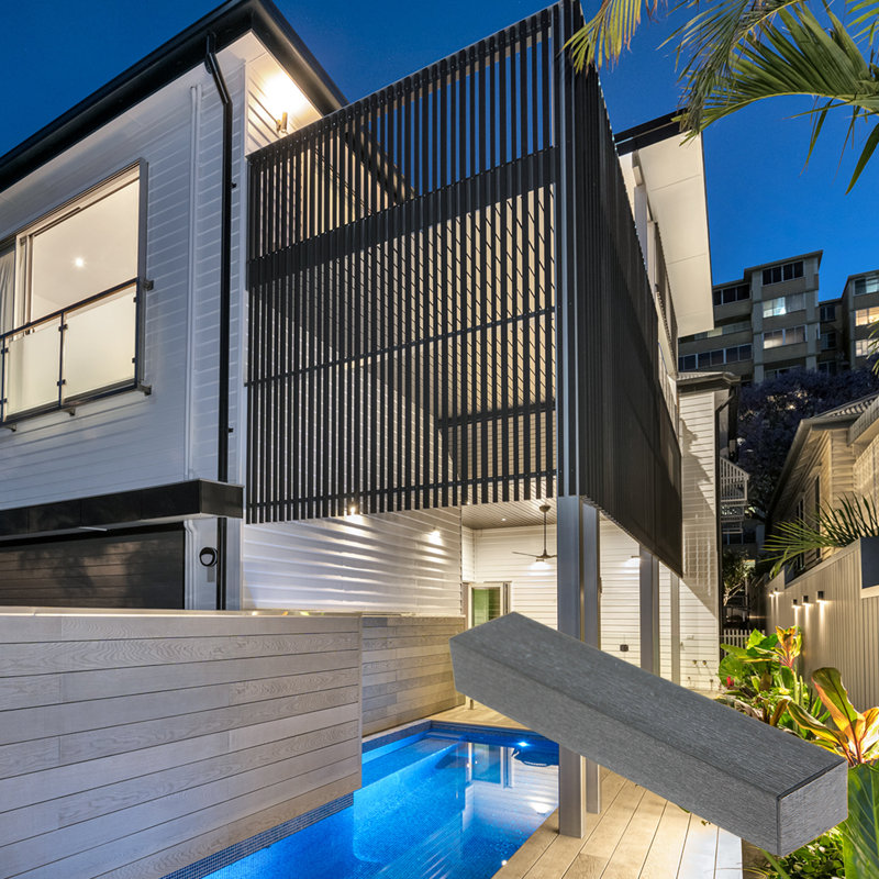 e-Joy 79" x 2.4" Wood Composite Louver Screens Architectural Decoration ...