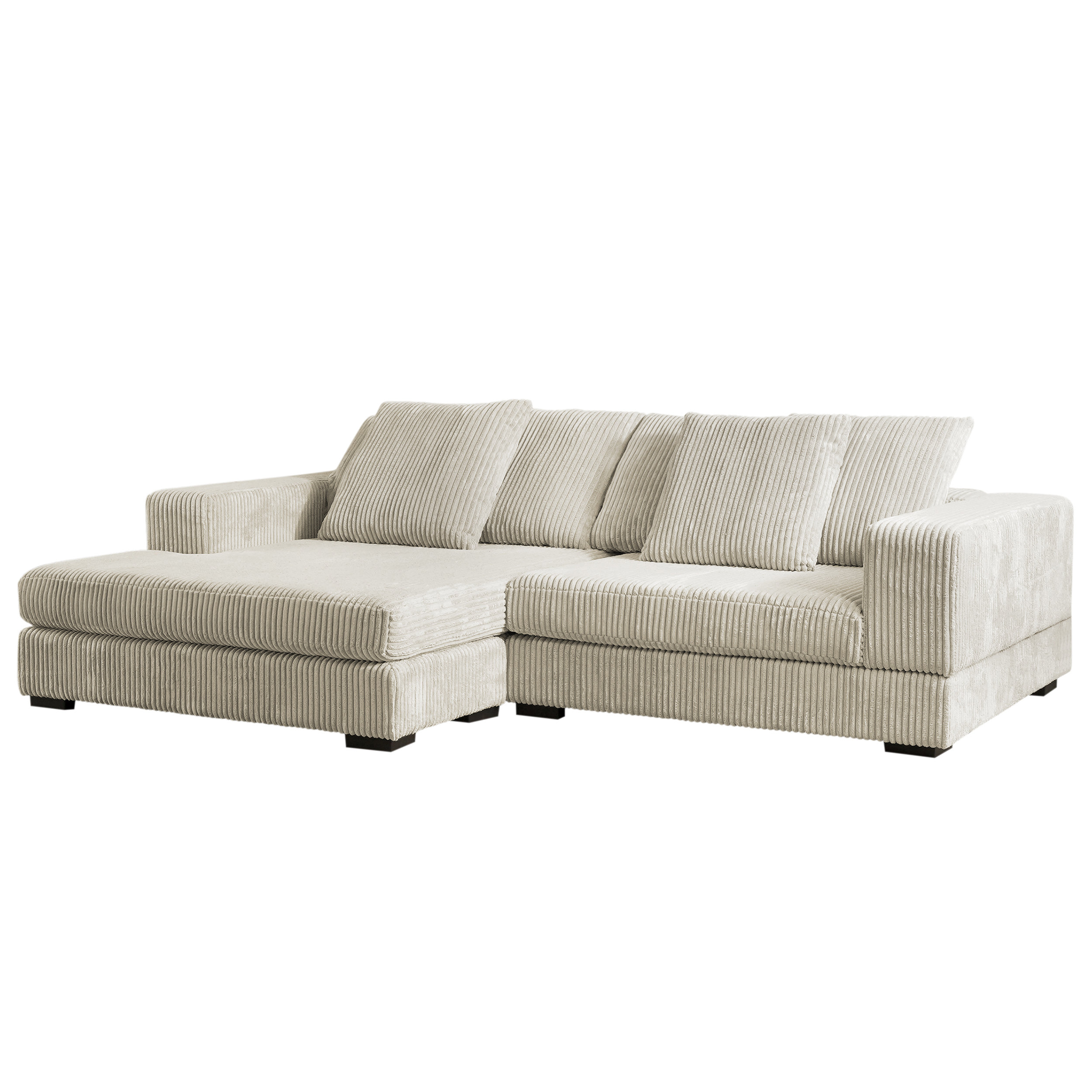 Latitude Run® 110" L-Shape 2-Piece Sofa and Left-facing Chaise ...