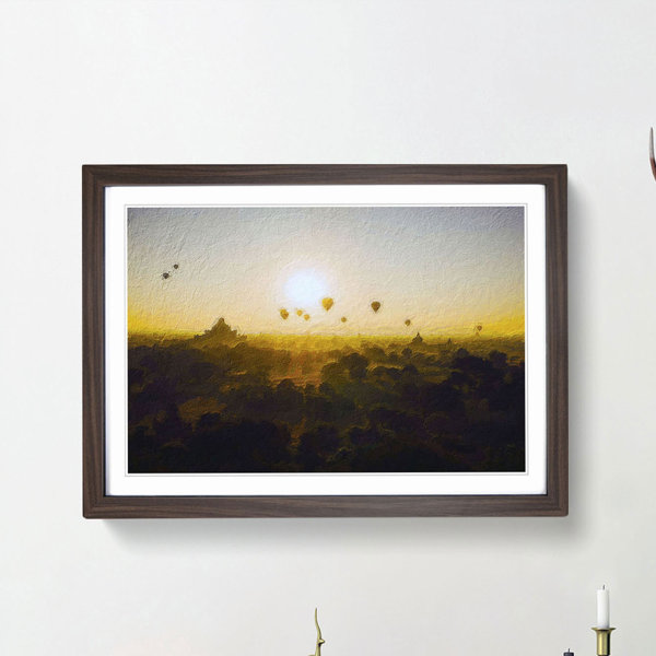East Urban Home Hot Air Balloons over Bagan in Myanmar - Picture Frame ...