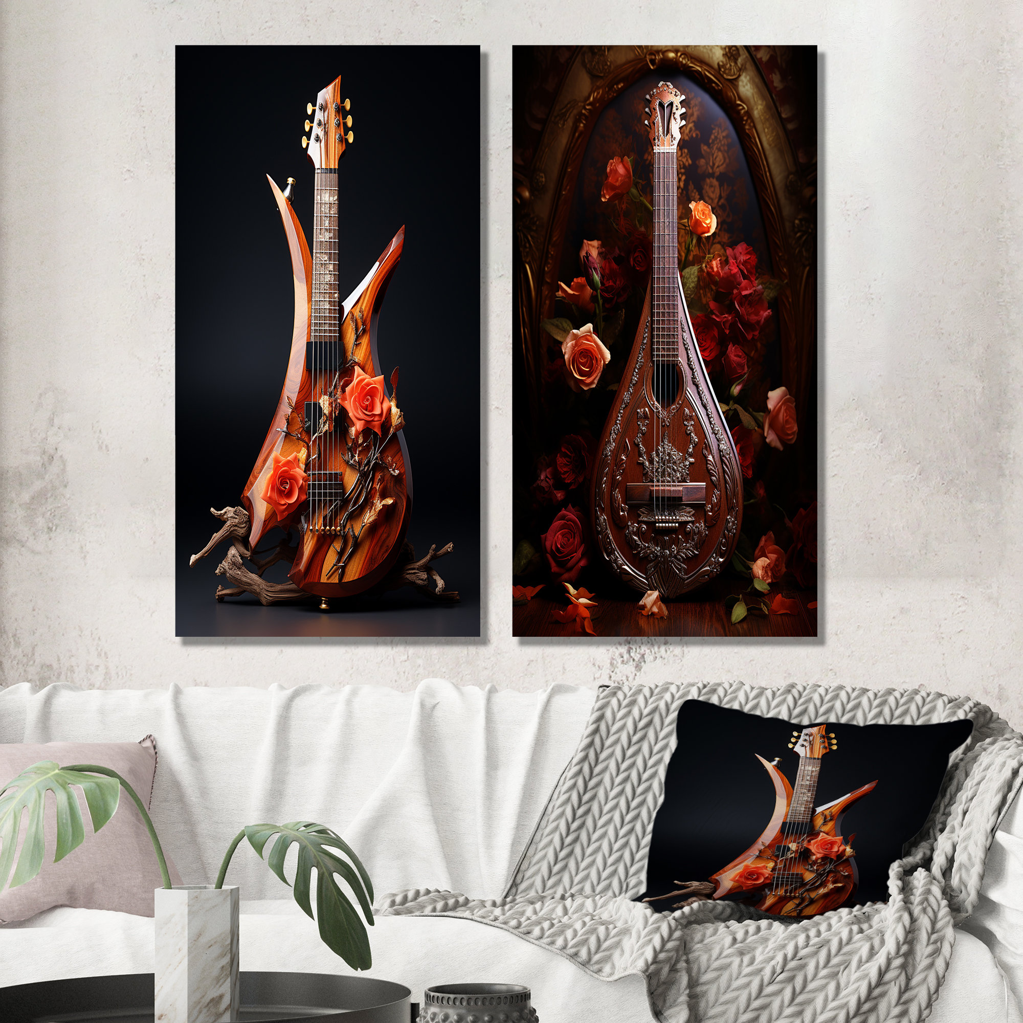Winston Porter Balalaika Brilliance Radiant Rosewood - Music Wall Art ...