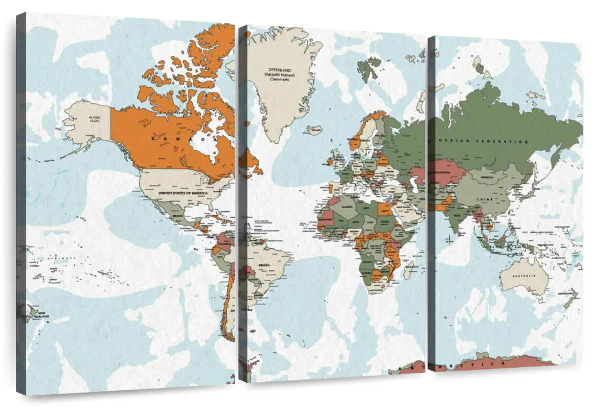 Lark Manor™ Educational World Map VI | Wayfair