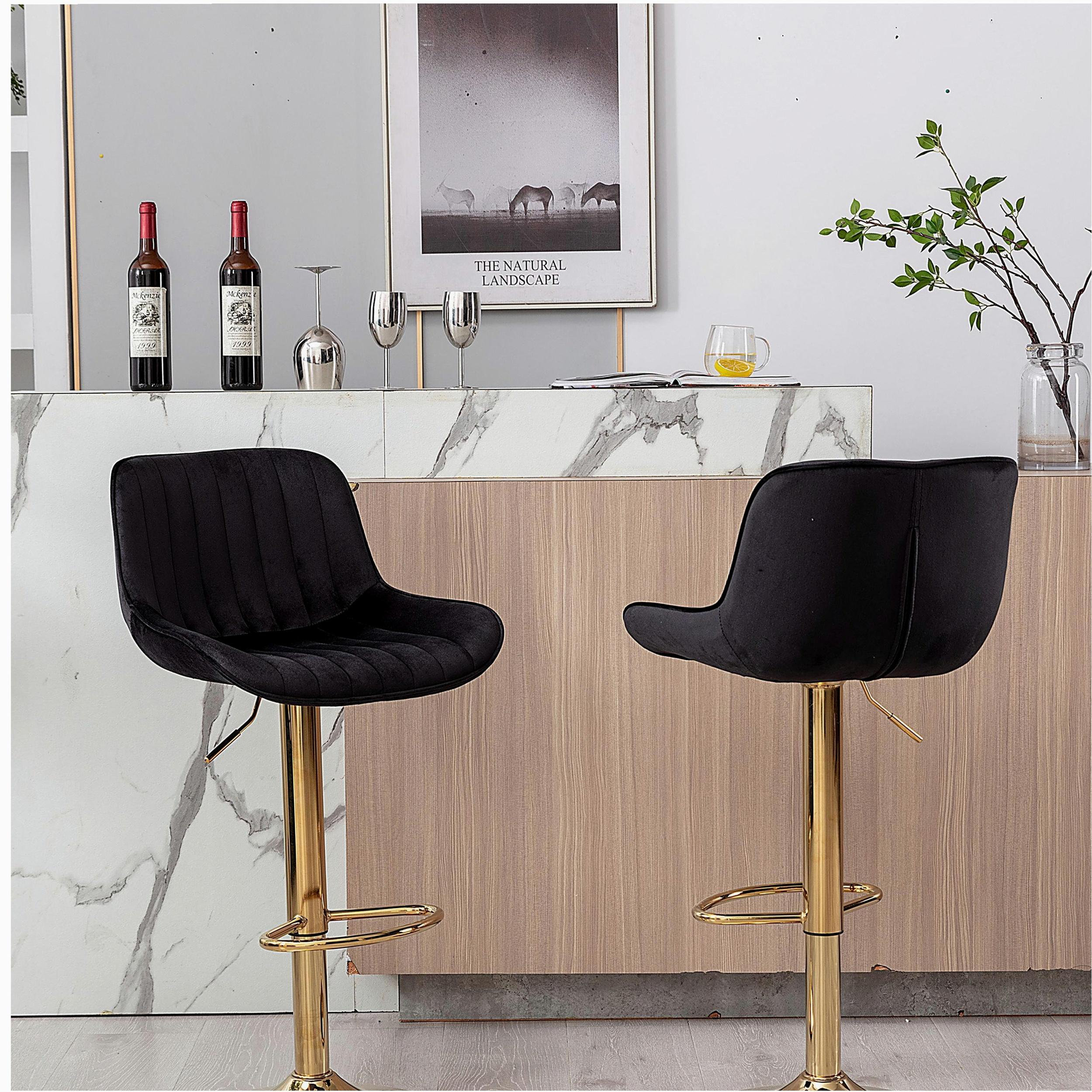 Latitude Run® Chrome Footrest and Base Swivel Height Adjustable ...