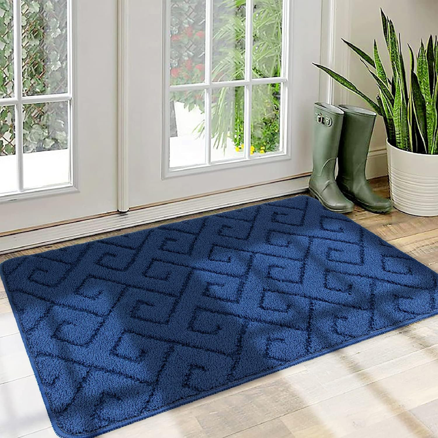 Latitude Run® Indoor Doormat,Front Door Mat For Entrance (32 X48 Navy ...