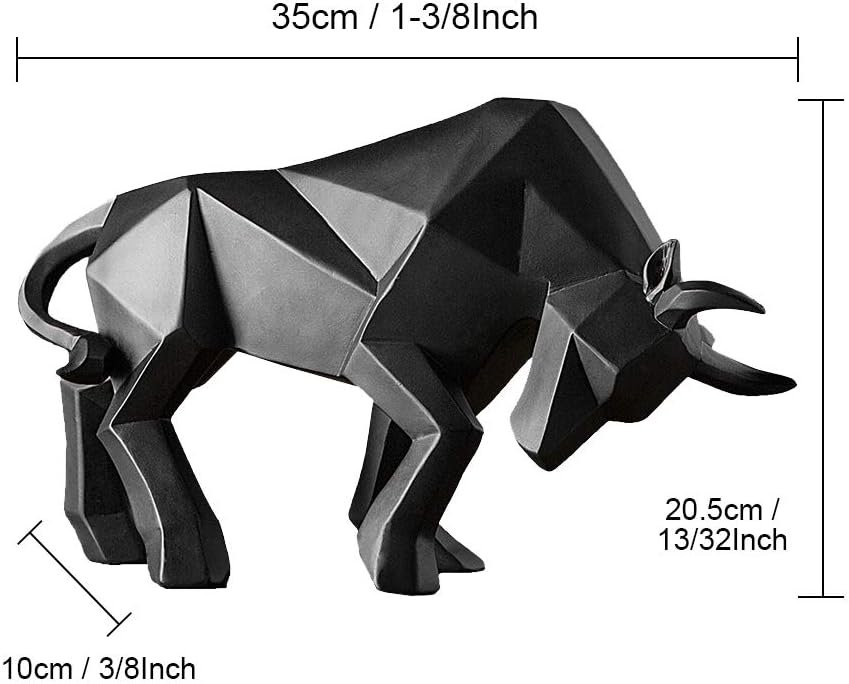 Loon Peak® Polyresin Bull Figurine Home Decor, Abstract Sculptures ...