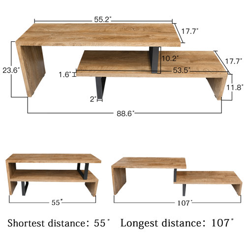 Steelside™ Dustin TV Stand for TVs up to 88" & Reviews | Wayfair