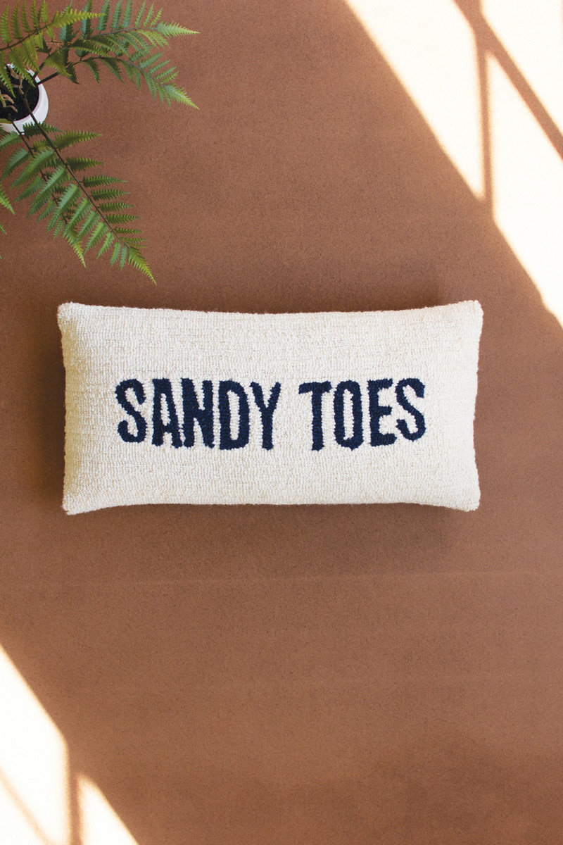 Kalalou Sandy Toes - Hand Hooked Pillow | Wayfair