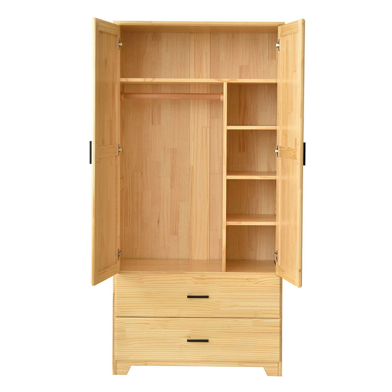 Red Barrel Studio® Zulfa Better Home Products Pine Wood Closet with ...